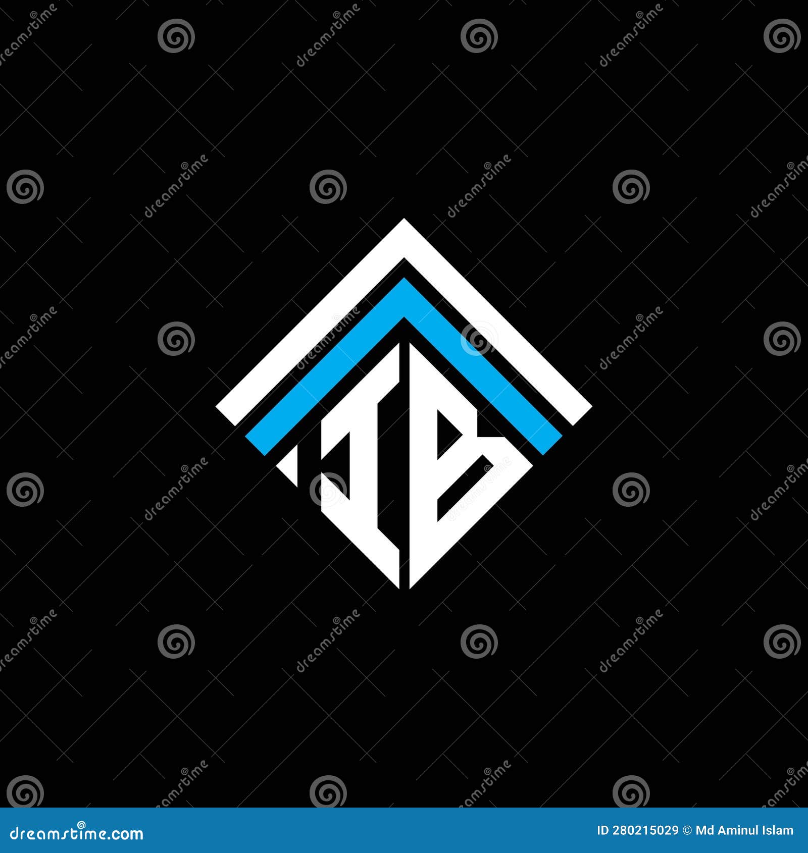 IB Letter Logo Creative Design with Vector Graphic, IB Stock Vector ...