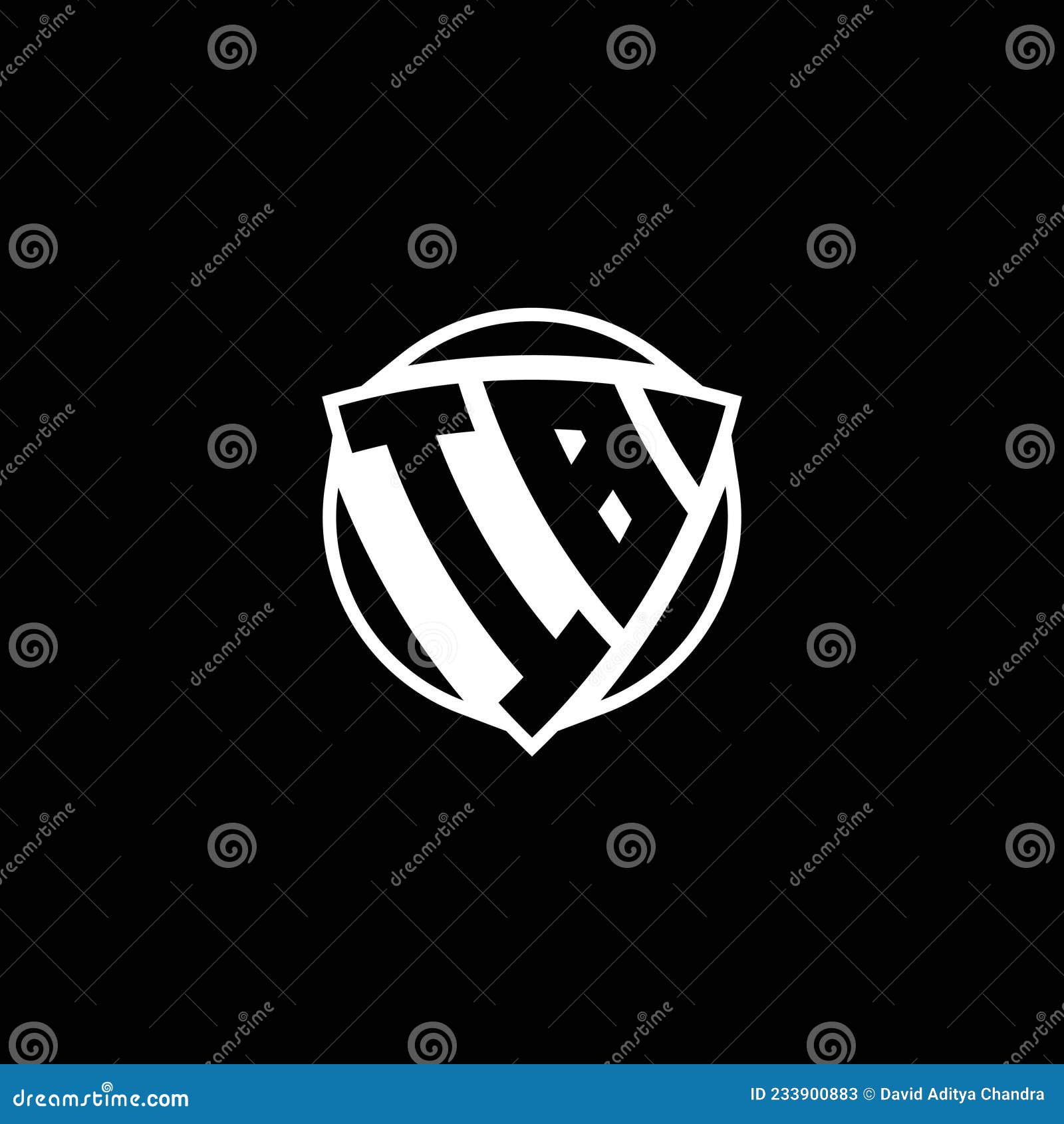 IB Logo Monogram Triangle Shield and Circle Shape Stock Vector ...