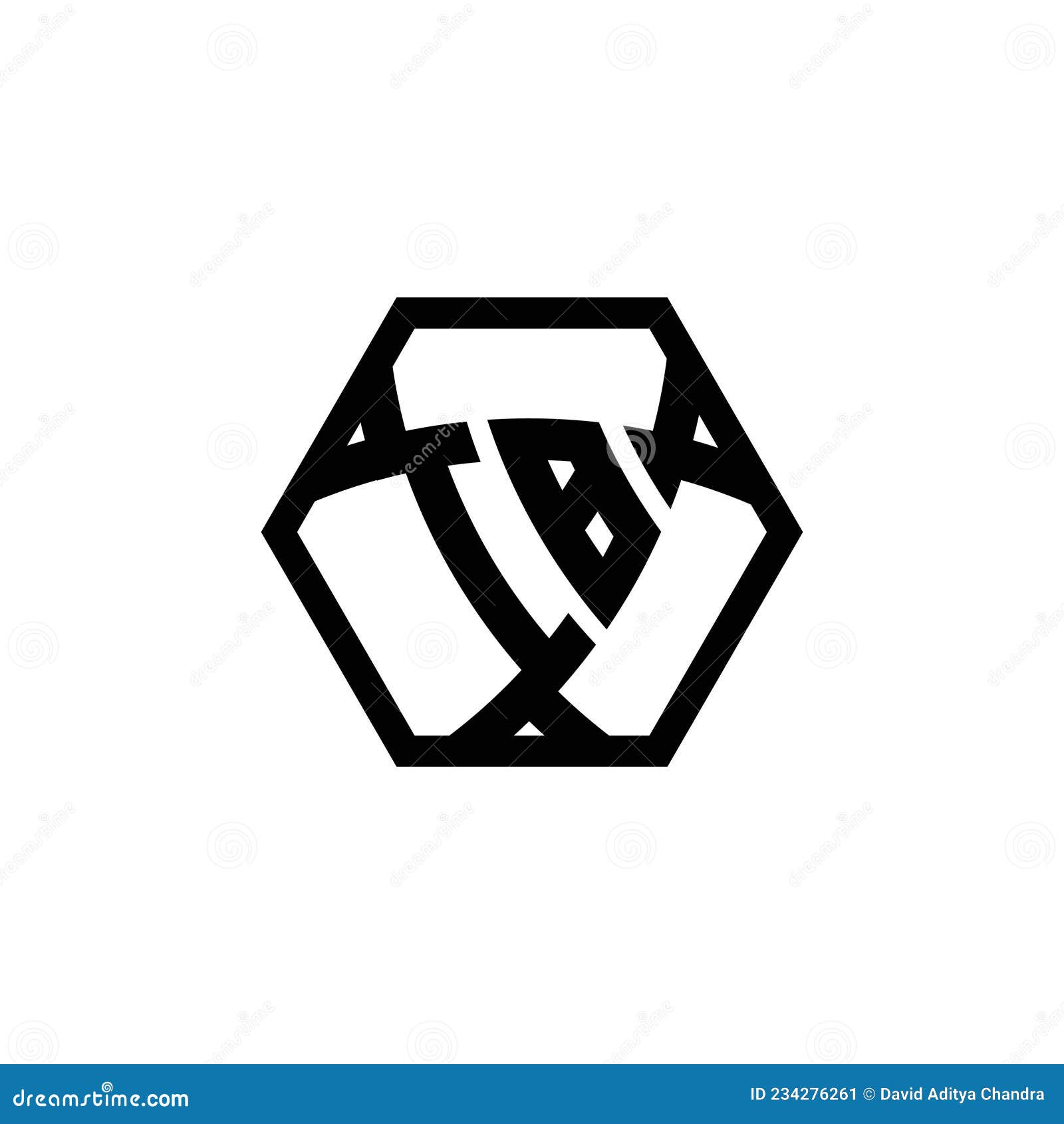 IB Logo Monogram Triangle Shield Hexagonal Style Stock Vector ...