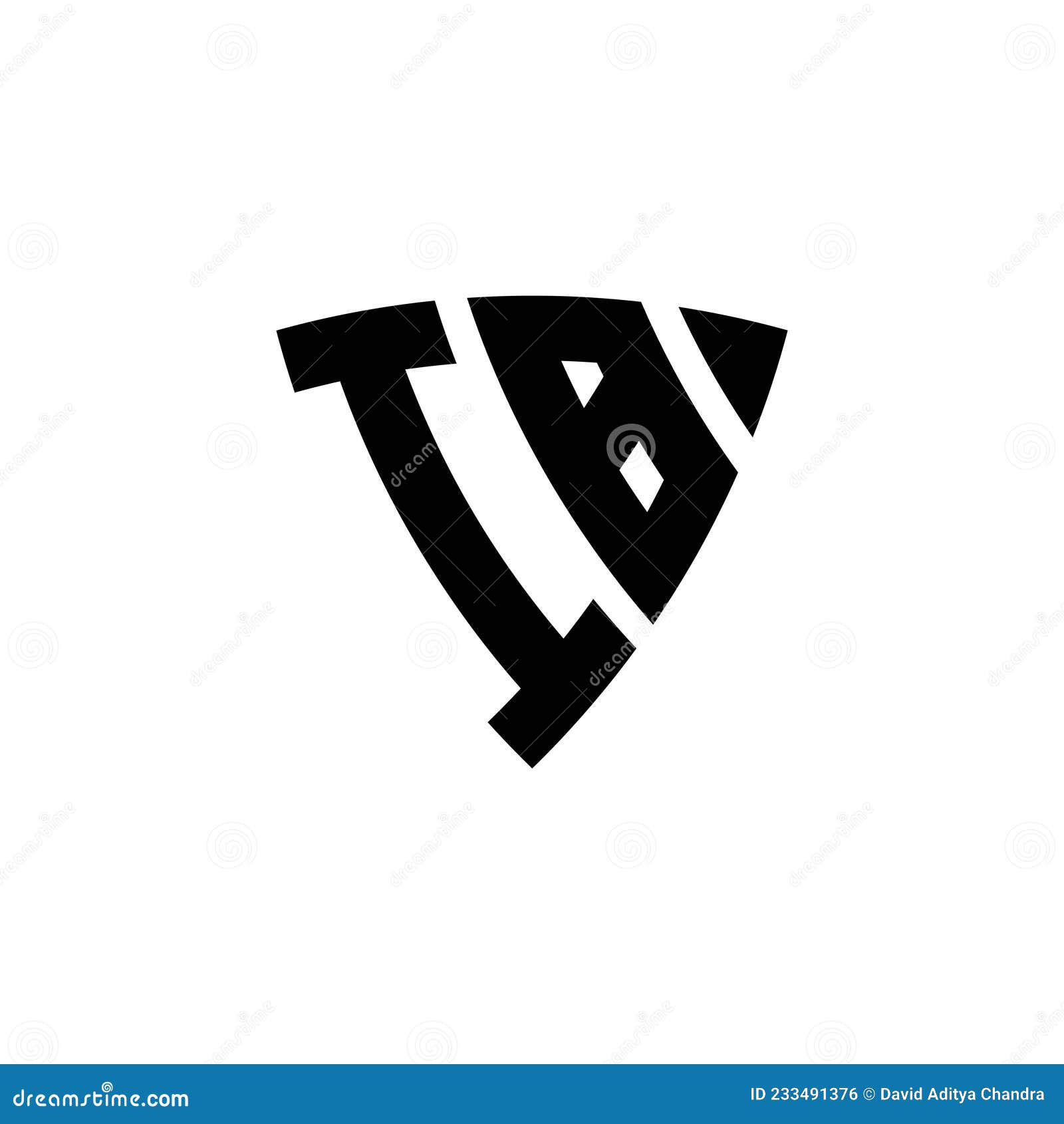 IB Logo Monogram Triangle Shield Style Stock Vector - Illustration of ...