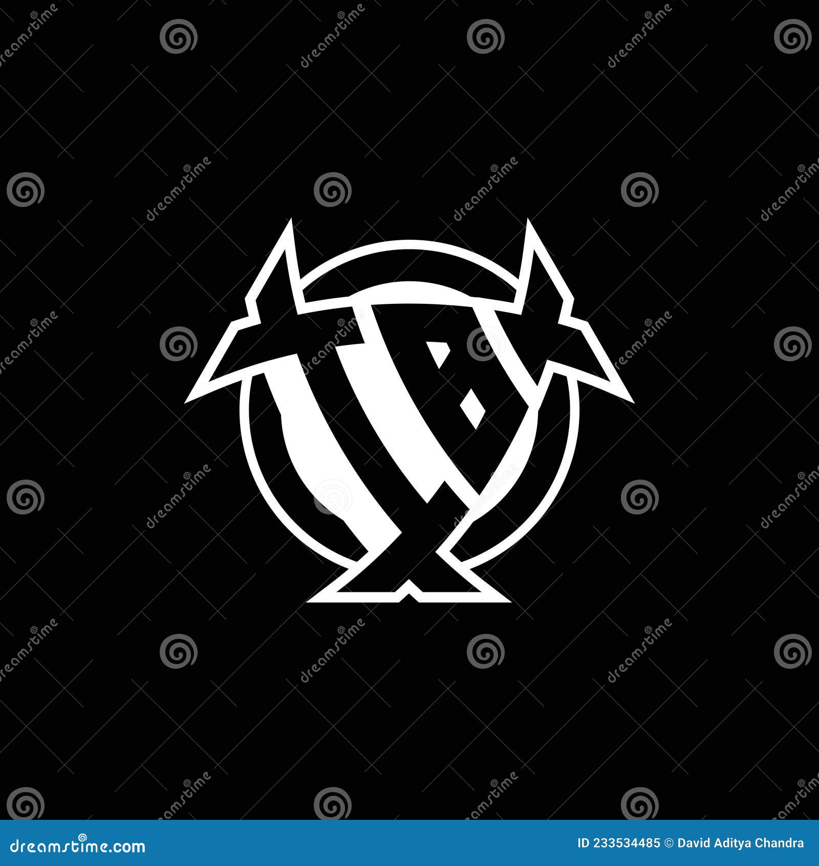 IB Logo Monogram Triangle Shield and Circle Shape Stock Vector ...