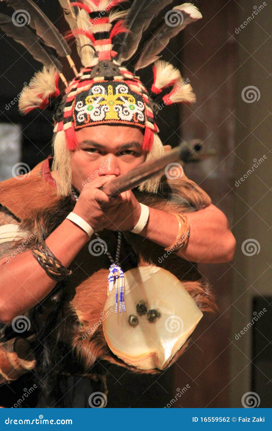 Iban Warrior editorial photography. Image of rainforest - 16559562