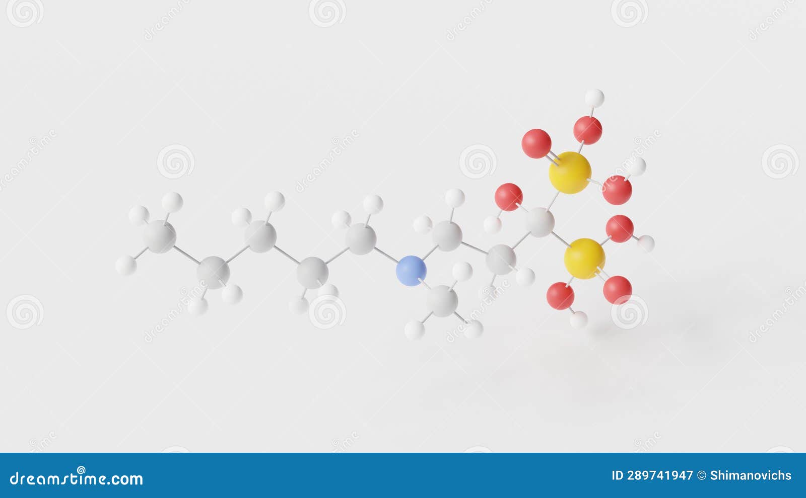 Ibandronic Acid Molecule 3d, Molecular Structure, Ball and Stick Model ...