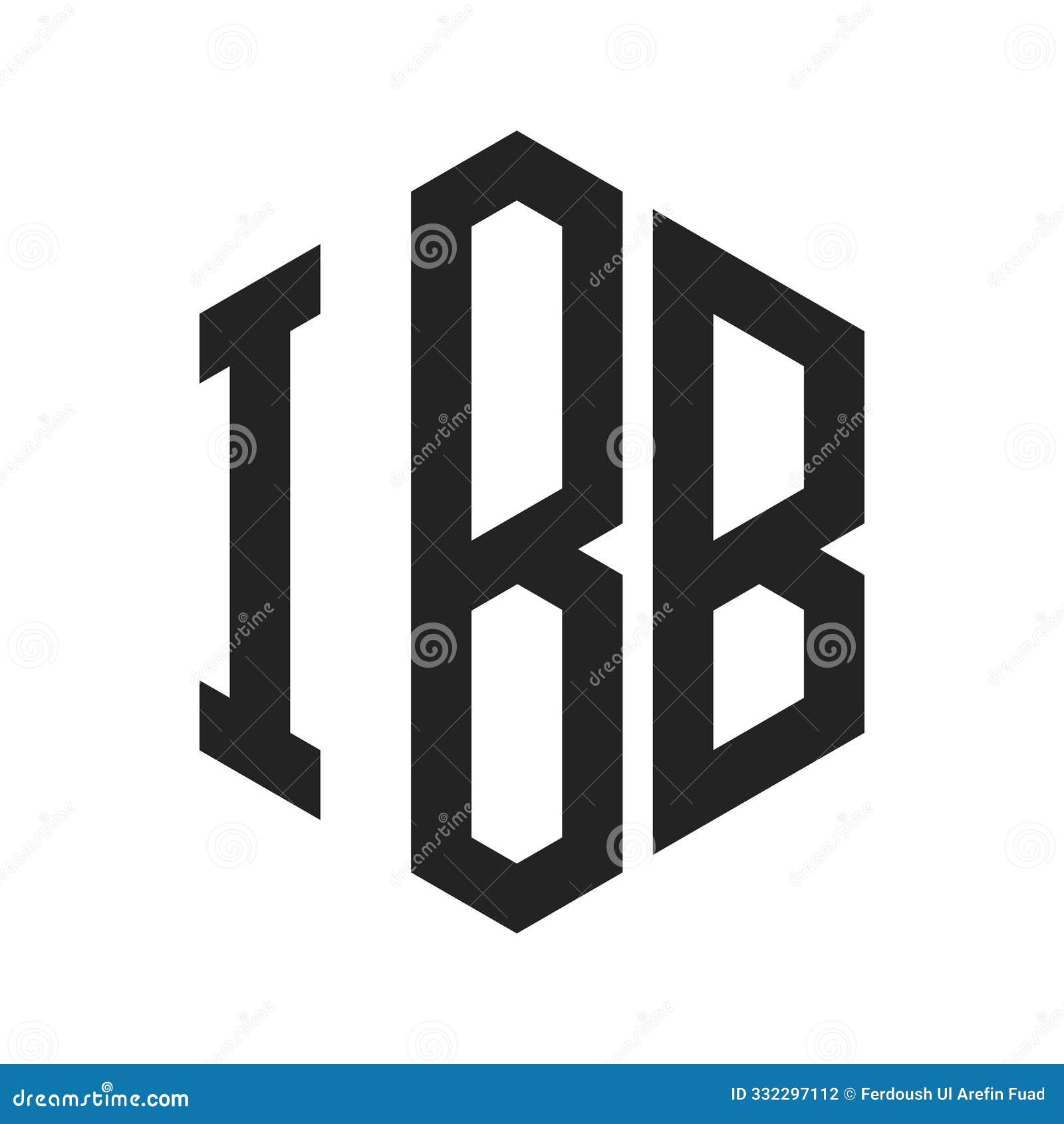 IBB Logo Design. Initial Letter IBB Monogram Logo Using Hexagon Shape ...