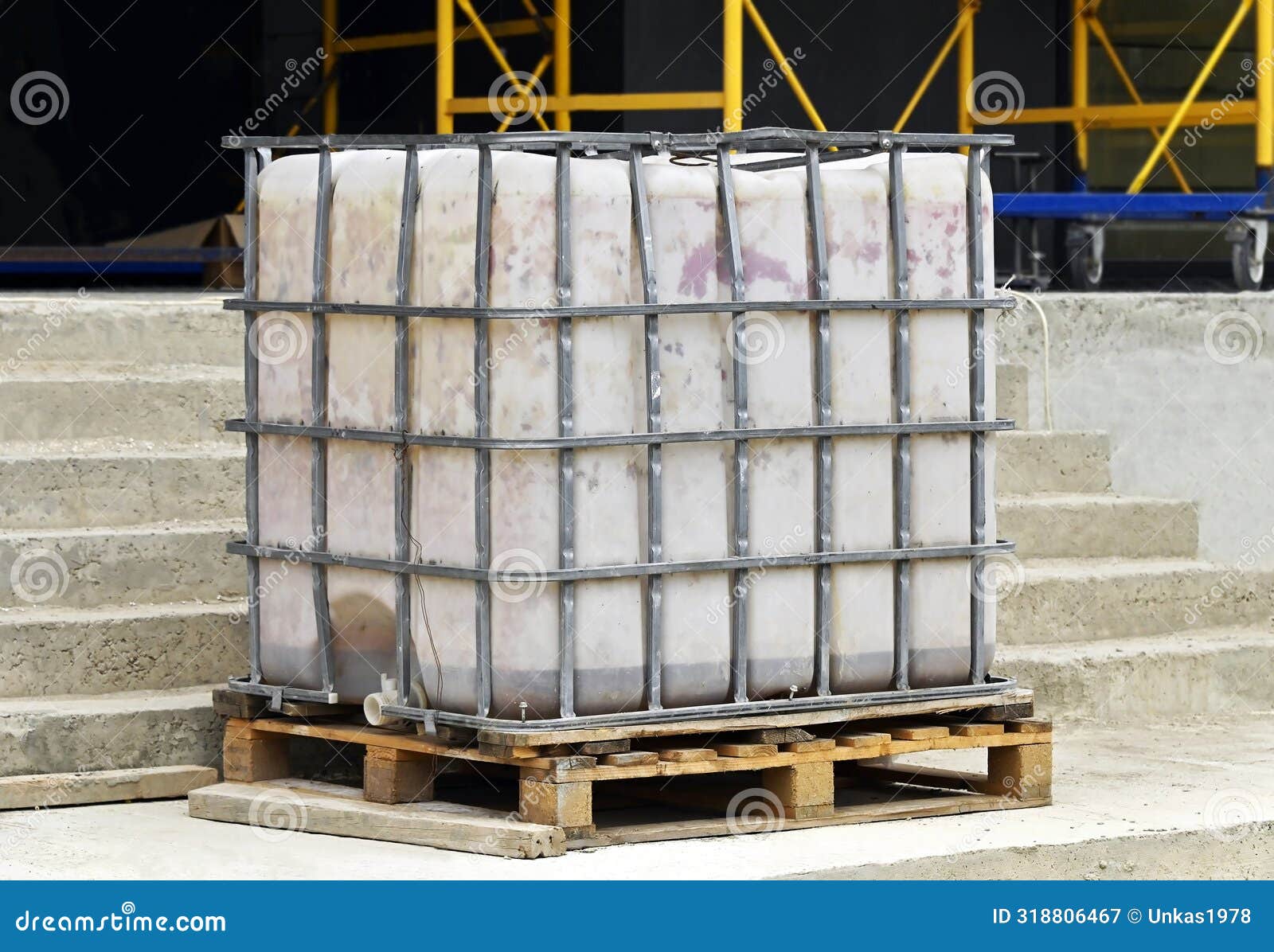 IBC container for liquid stock image. Image of system - 318806467