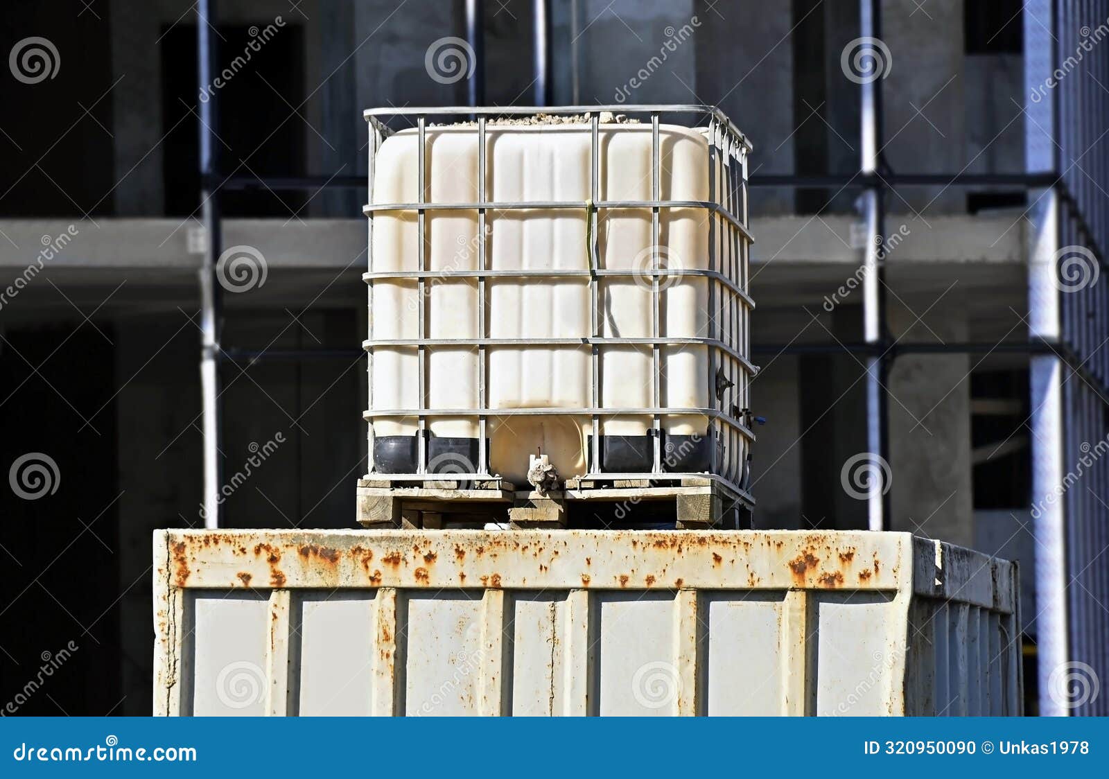 IBC container for liquid stock photo. Image of engineering - 320950090