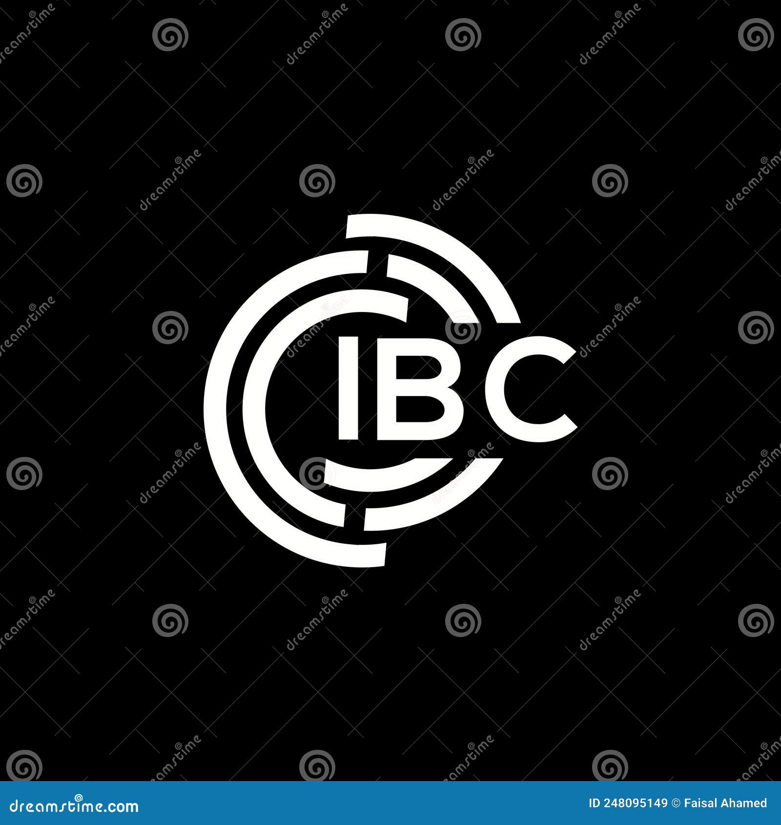 IBC Letter Logo Design On Black Background. IBC Creative Initials ...