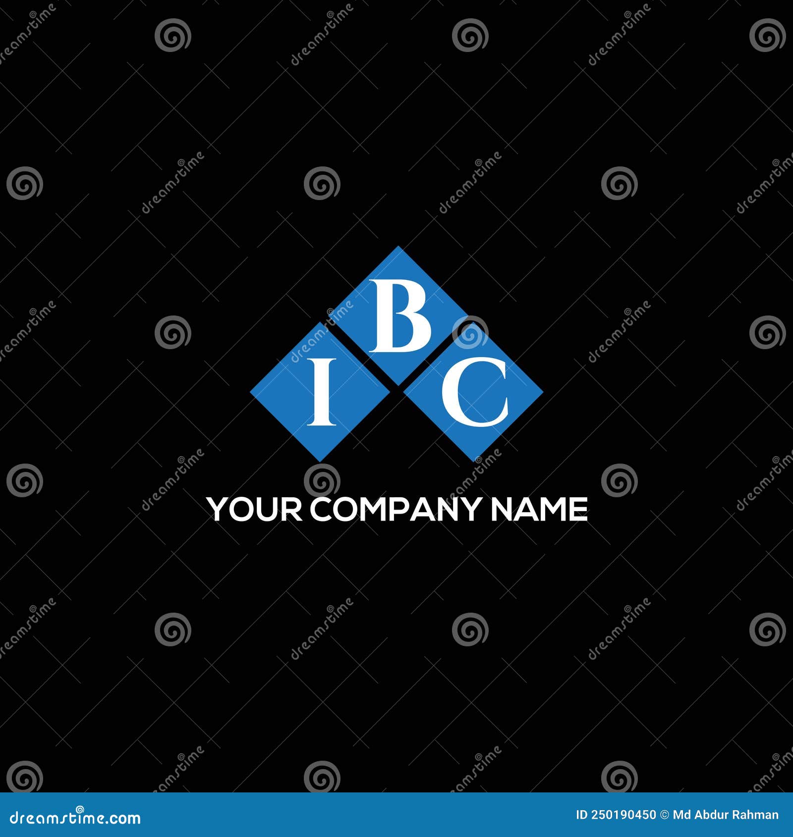 IBC Letter Logo Design On BLACK Background. IBC Creative Initials ...