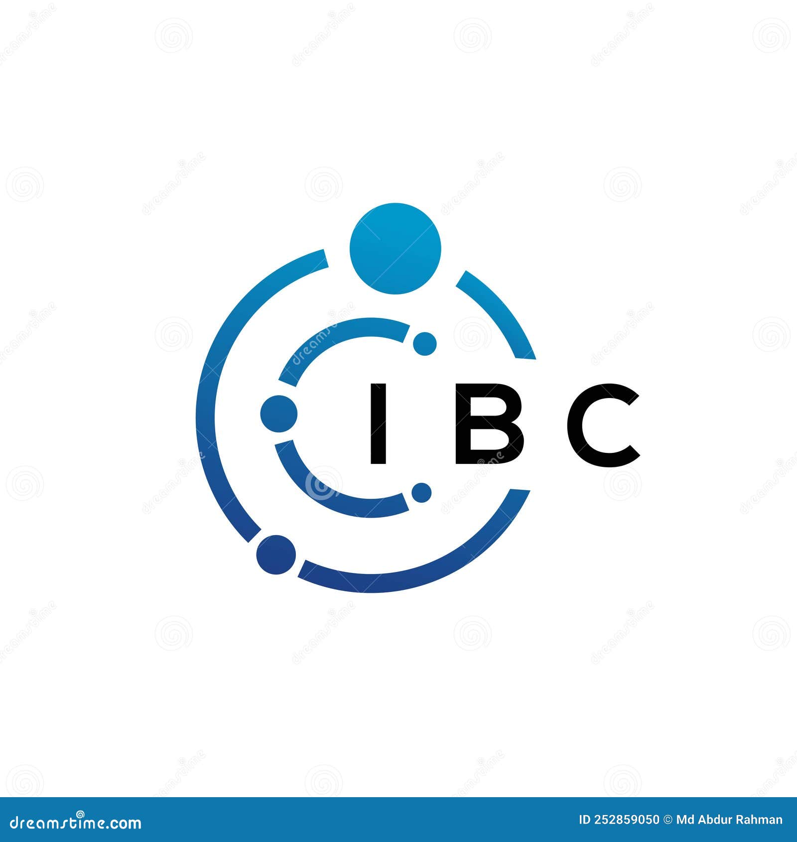 IBC Letter Technology Logo Design On White Background. IBC Creative ...