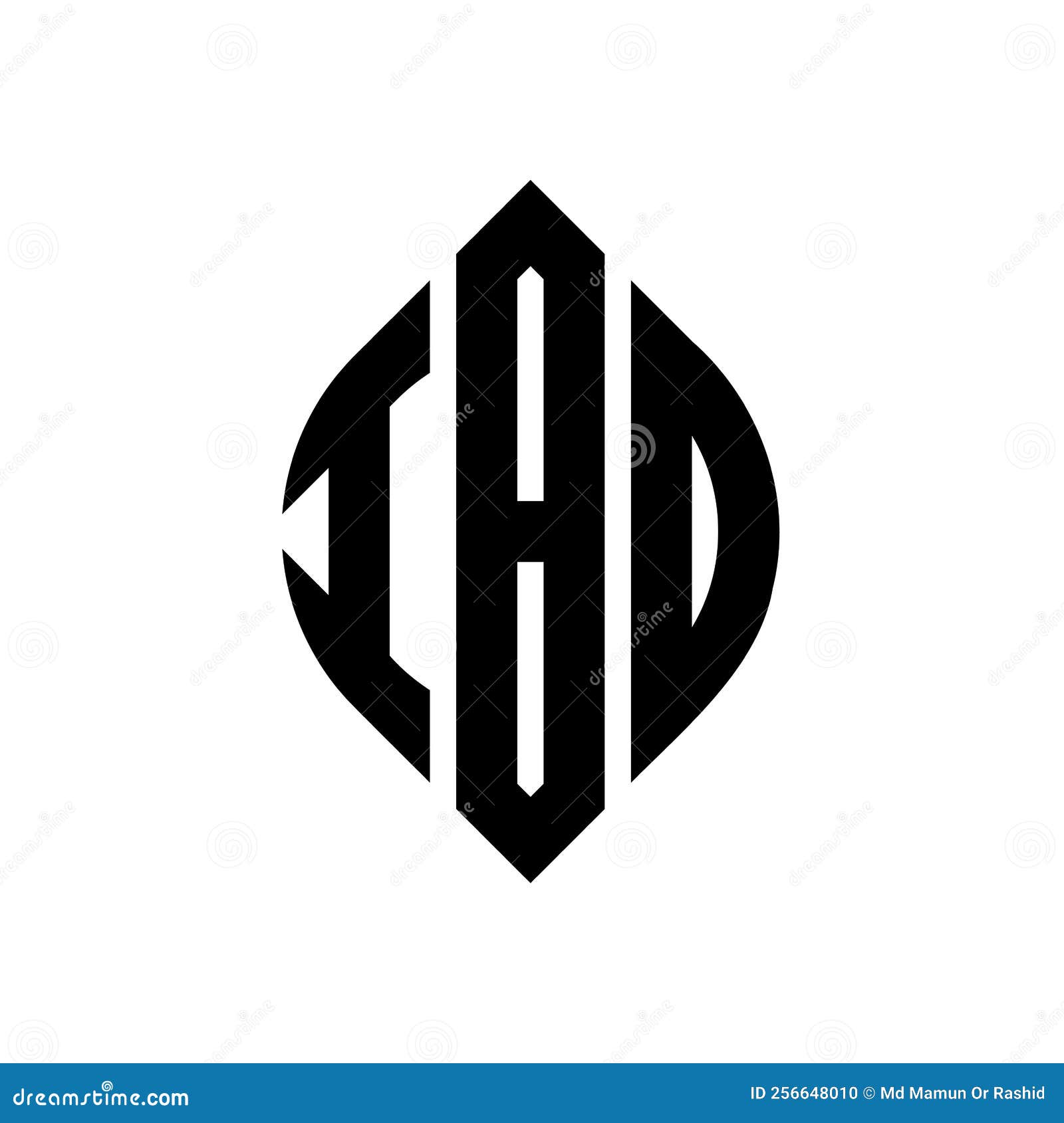 IBD Circle Letter Logo Design with Circle and Ellipse Shape. IBD ...