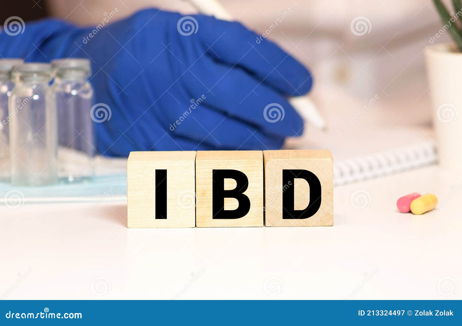 IBD Inflammatory Bowel Disease Acronym Cut from Newspaper on White ...