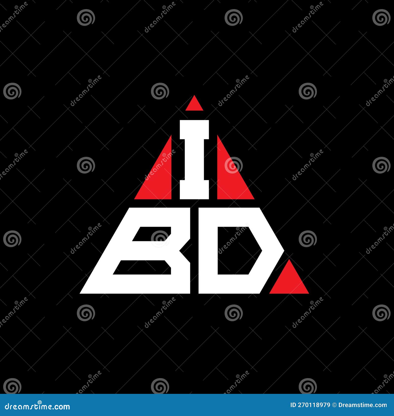 IBD Triangle Letter Logo Design with Triangle Shape. IBD Triangle Logo ...