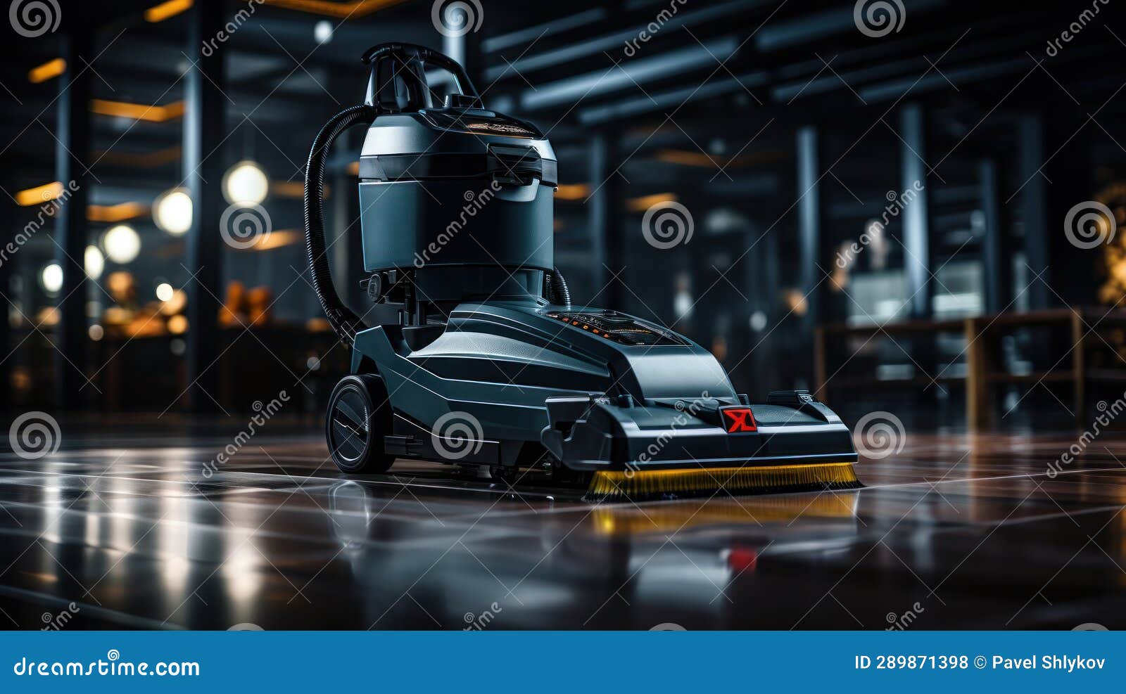 Ibdustrial Floor Washing Machine Stock Photo - Image of service, hall ...