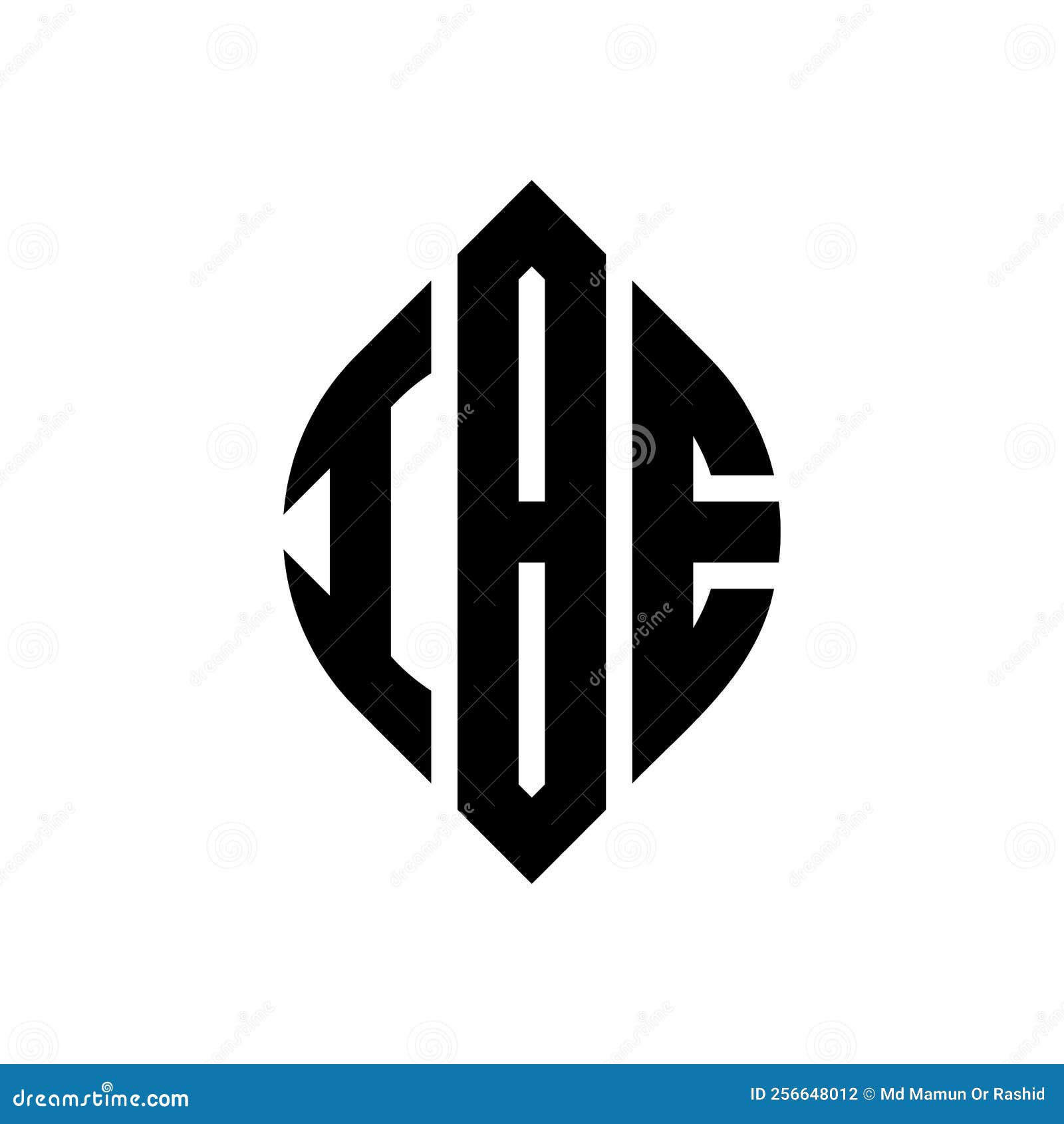 IBE Circle Letter Logo Design with Circle and Ellipse Shape. IBE ...
