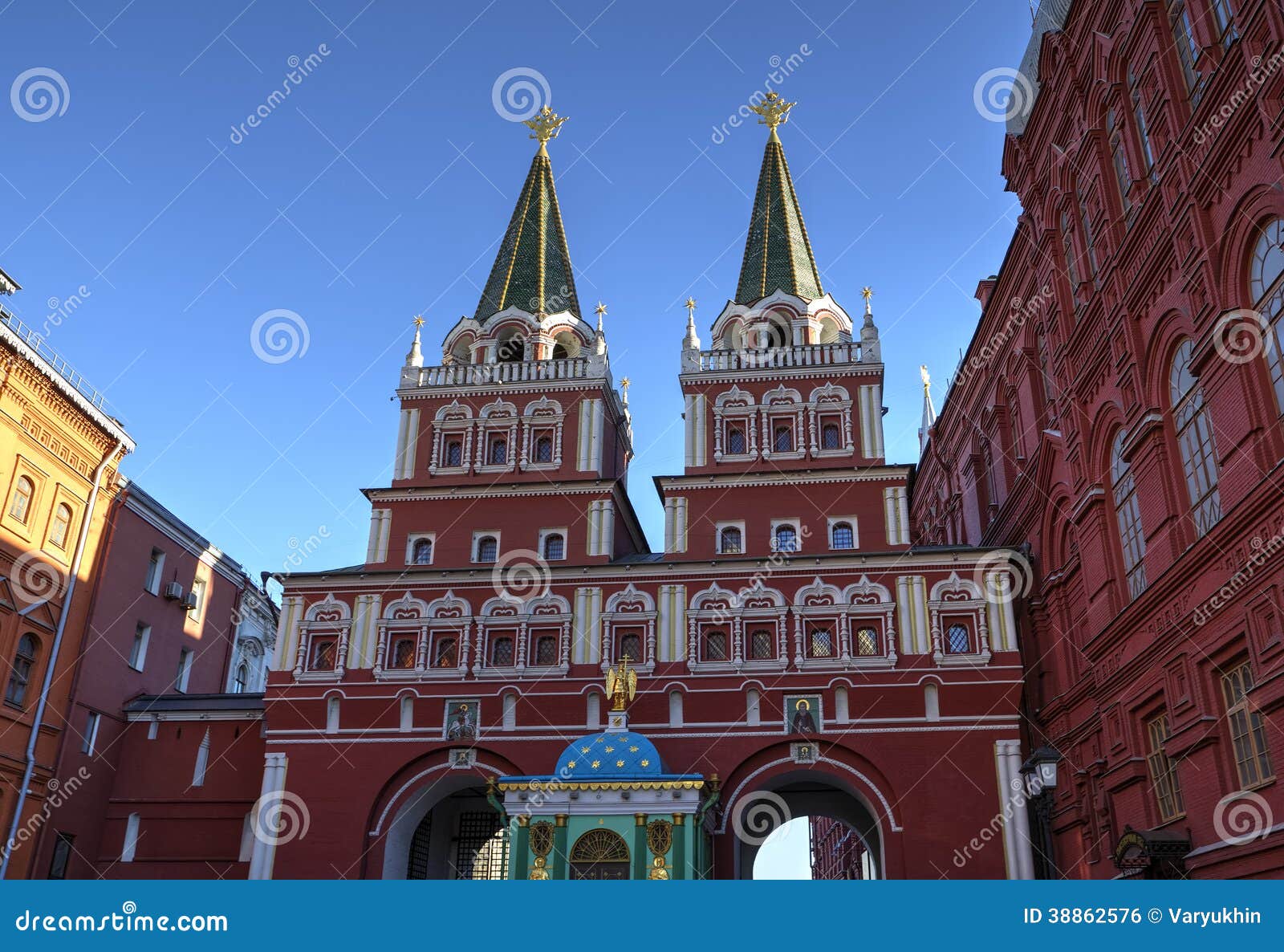 Iberian Gate. stock photo. Image of kremlin, moscow, russia - 38862576