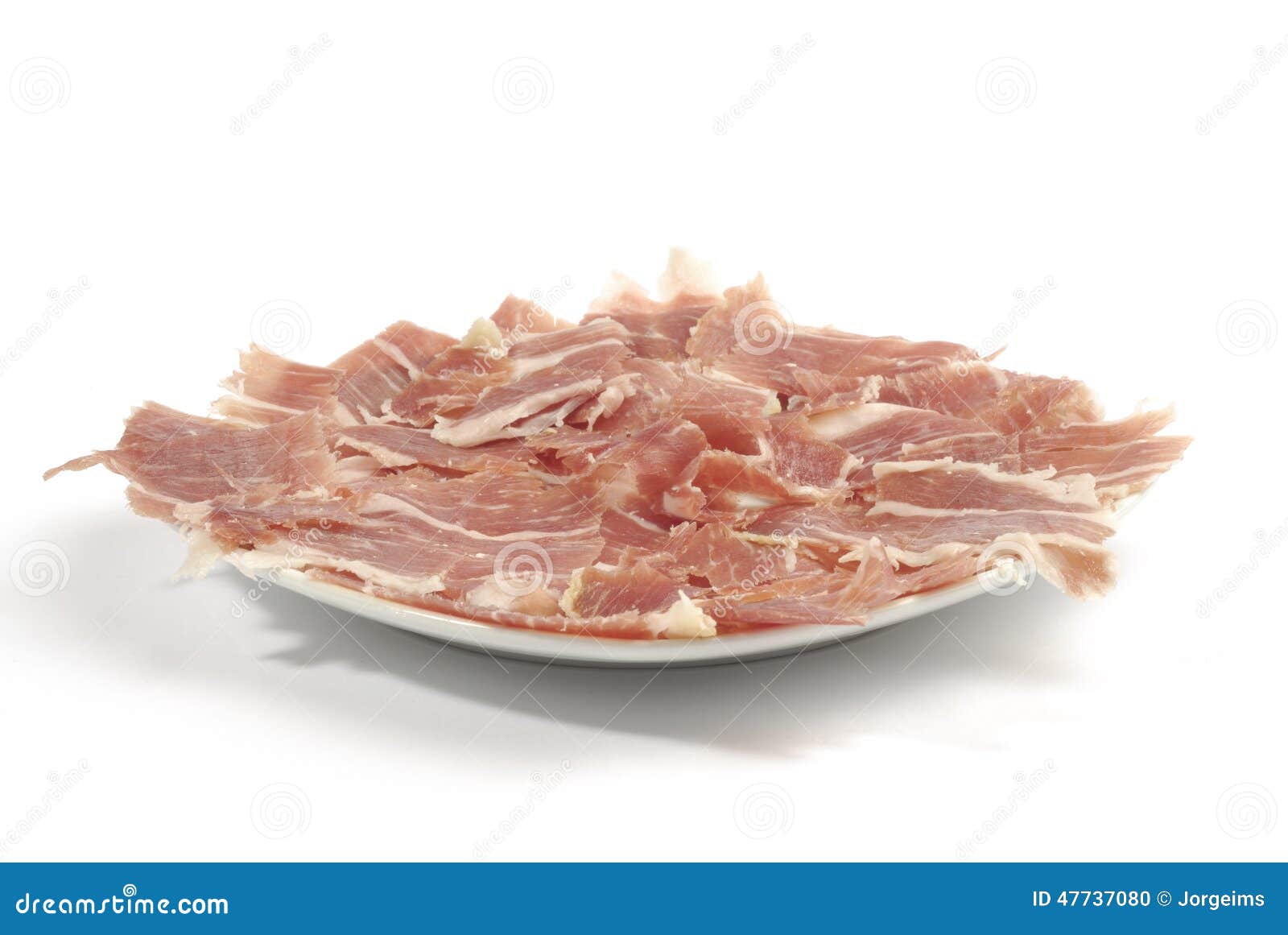 Iberian ham strips stock photo. Image of fund, iberian - 47737080