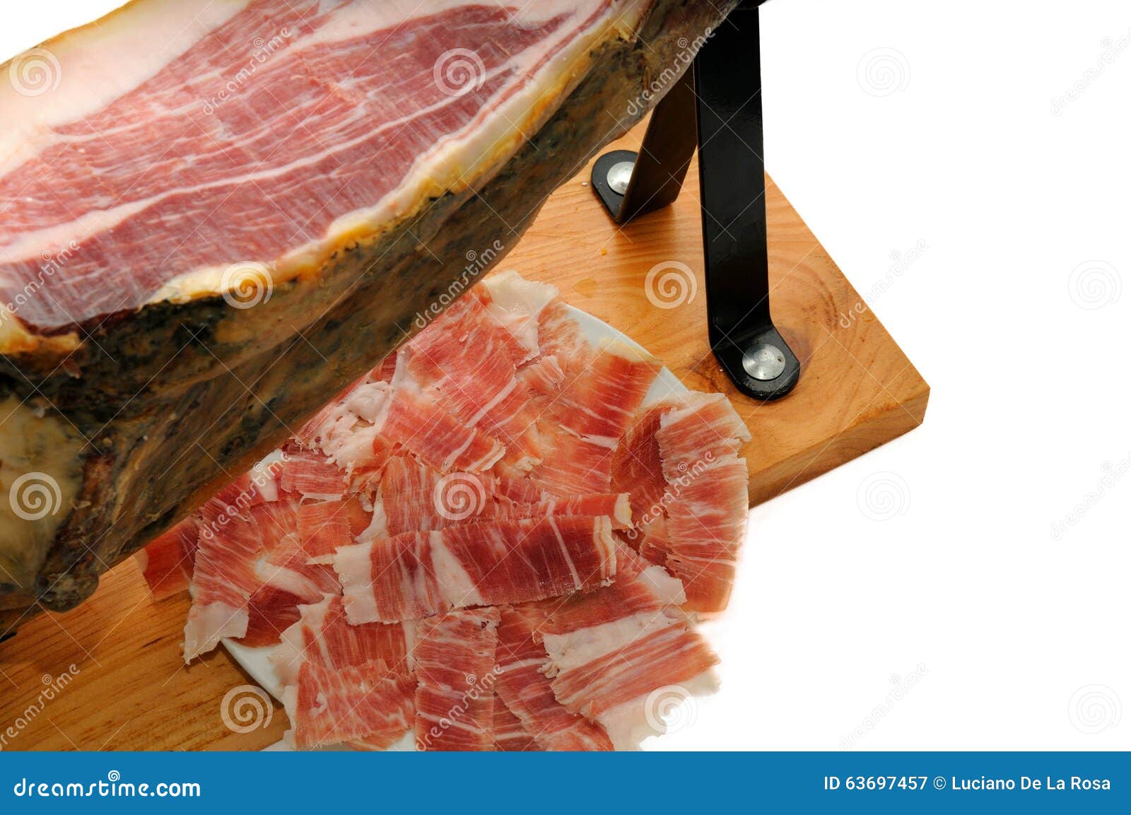 Iberian Ham Typical Spanish Dish Stock Image - Image of restaurant ...