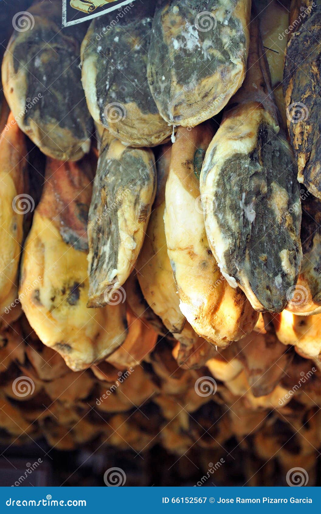 Iberian Hams in the Drying Shed Stock Image - Image of andalucia ...