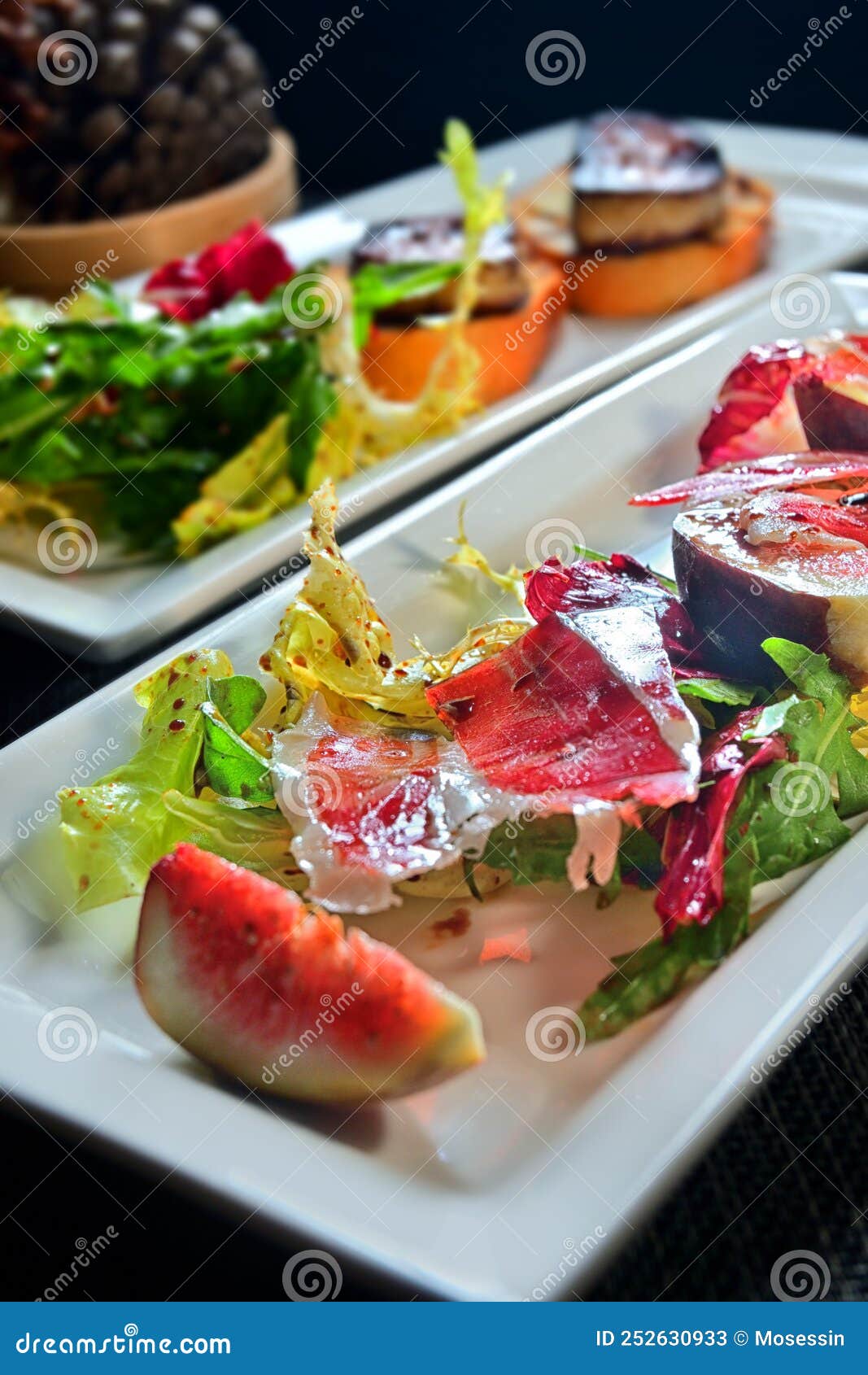 Iberico Ham Figs Rocket Starter Platter Stock Image - Image of cotton ...