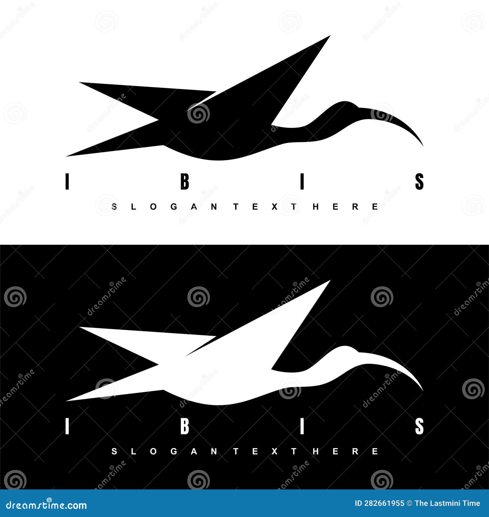 Ibis Bird Design Logo Icon Vector Stock Vector - Illustration of crane ...