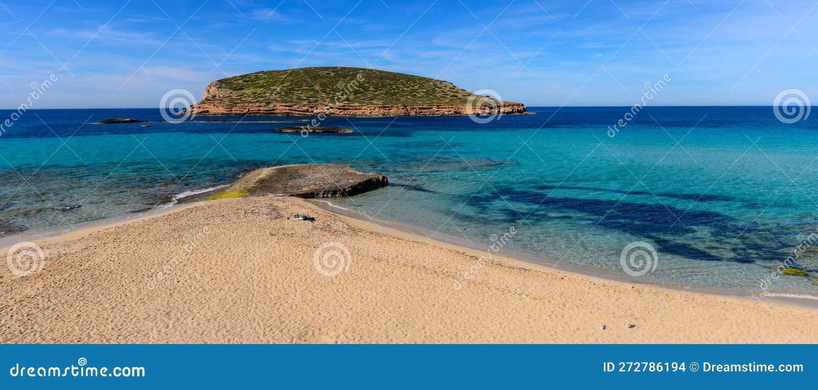 Ibiza. Cala Conta stock photo. Image of landscape, leisure - 272786194