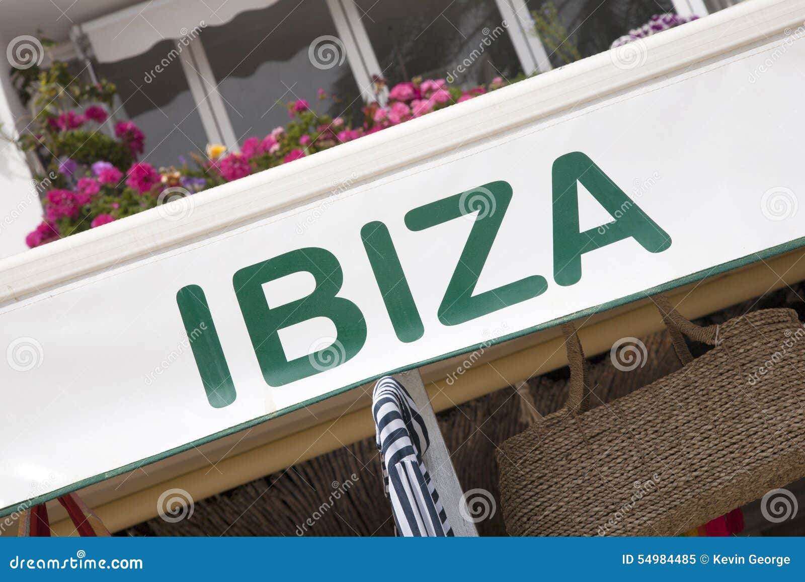 Ibiza Sign, Spain stock image. Image of store, white - 54984485