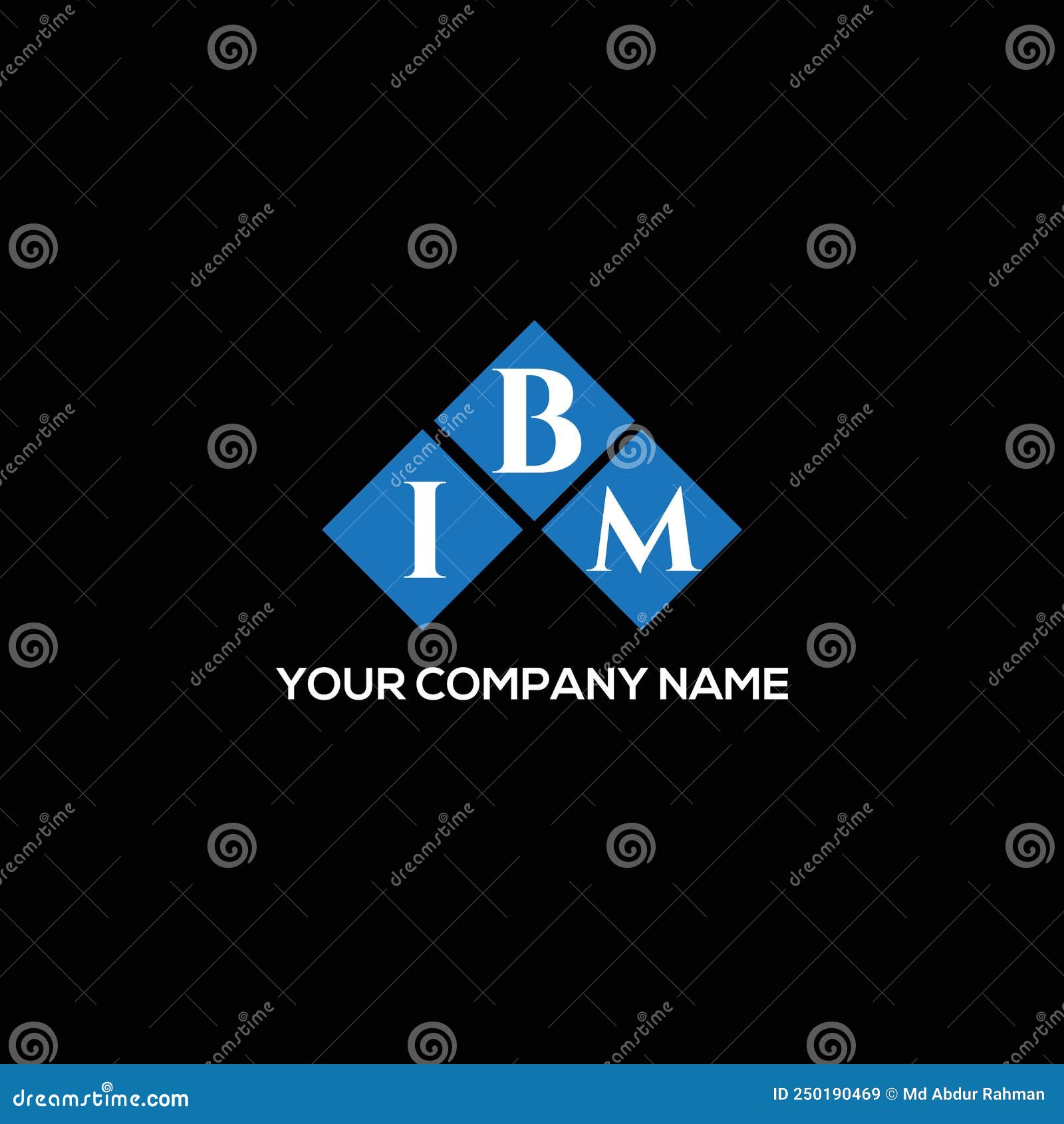 IBM Letter Logo Design on BLACK Background. IBM Creative Initials ...