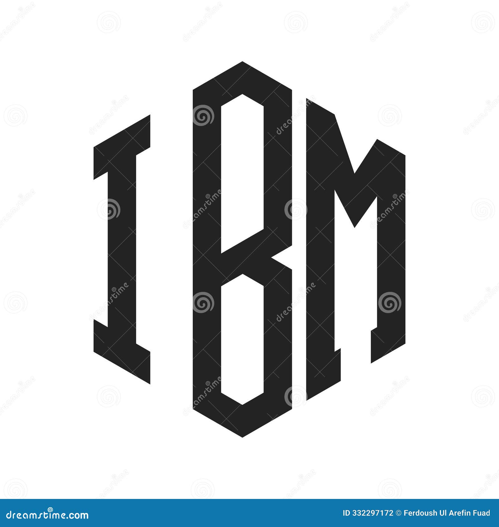 IBM Logo Design. Initial Letter IBM Monogram Logo Using Hexagon Shape ...