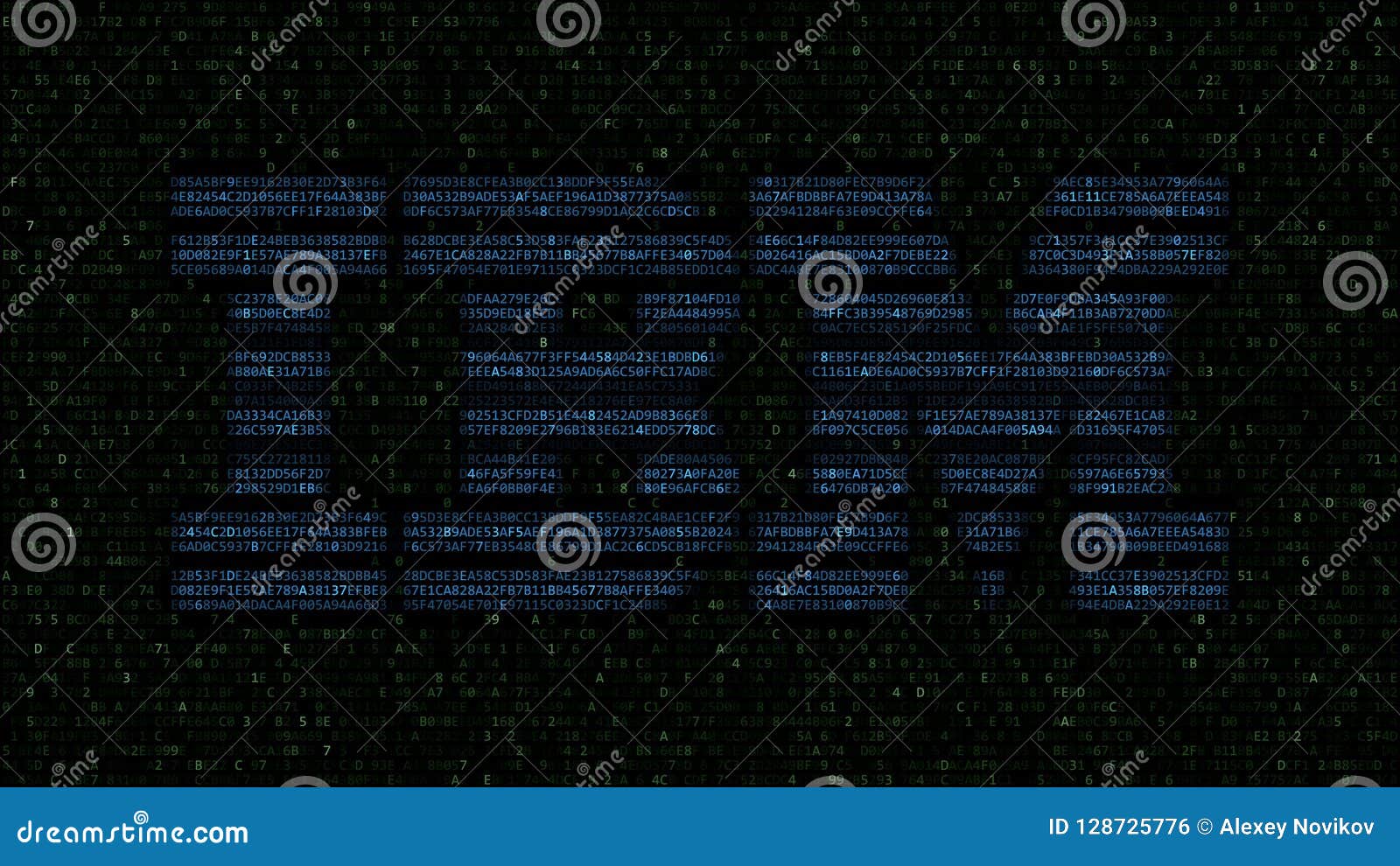 IBM Logo Made of Flashing Hexadecimal Symbols on Computer Screen. Editorial 3D Rendering Stock ...