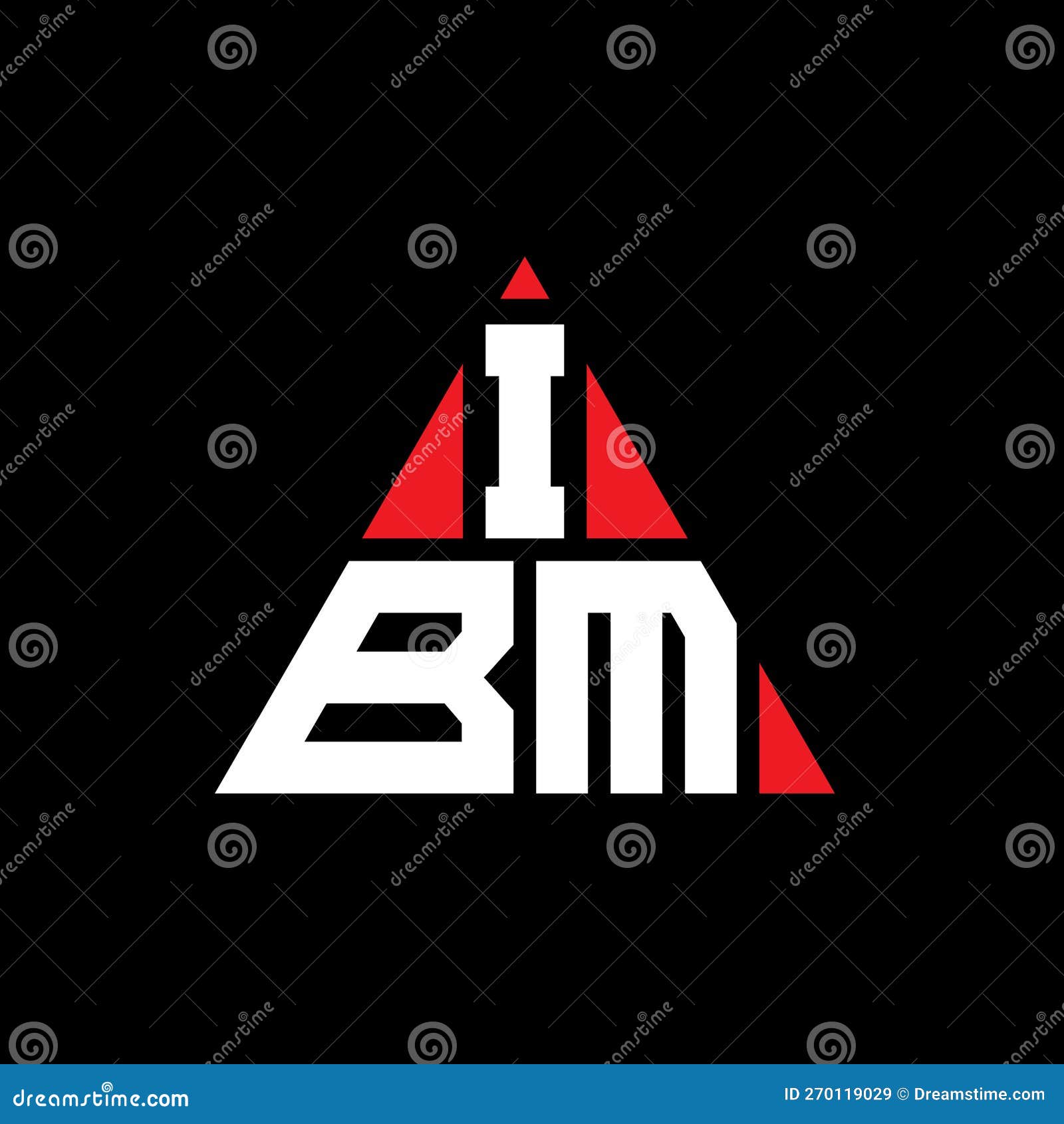 IBM Triangle Letter Logo Design with Triangle Shape. IBM Triangle Logo ...