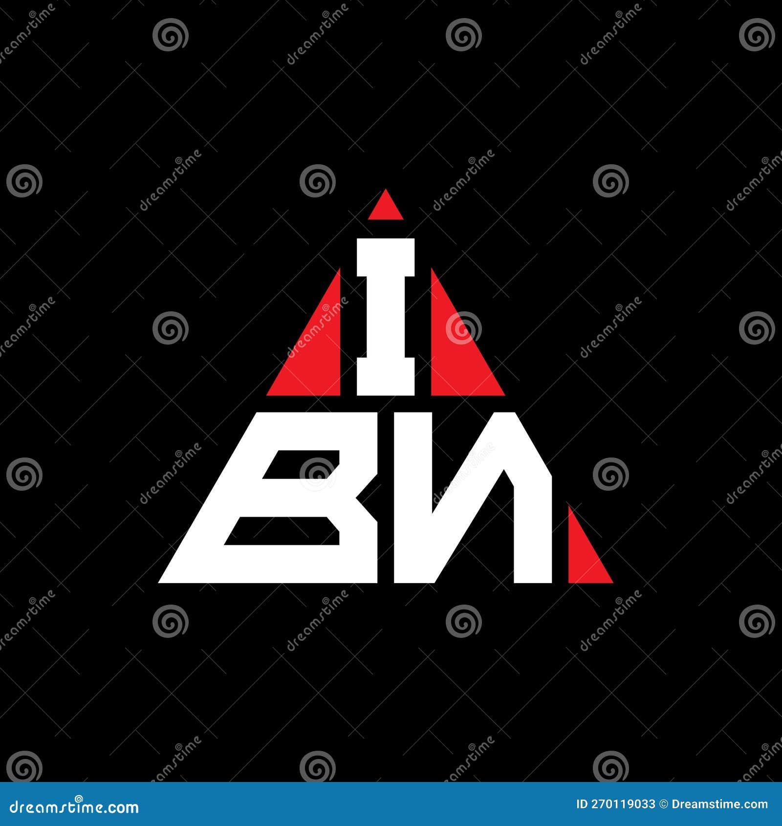 IBN Triangle Letter Logo Design With Triangle Shape. IBN Triangle Logo ...