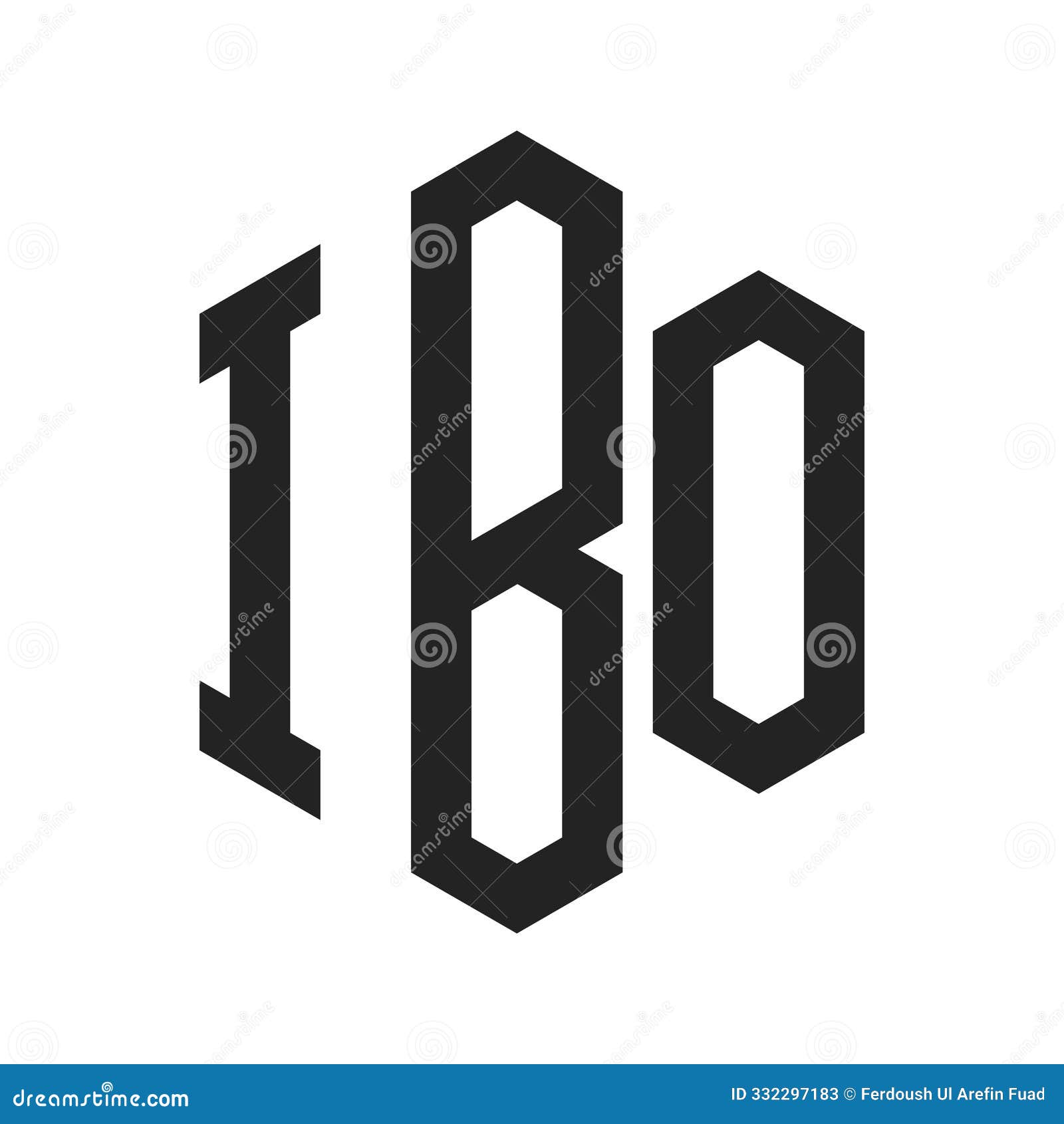 IBO Logo Design. Initial Letter IBO Monogram Logo Using Hexagon Shape ...
