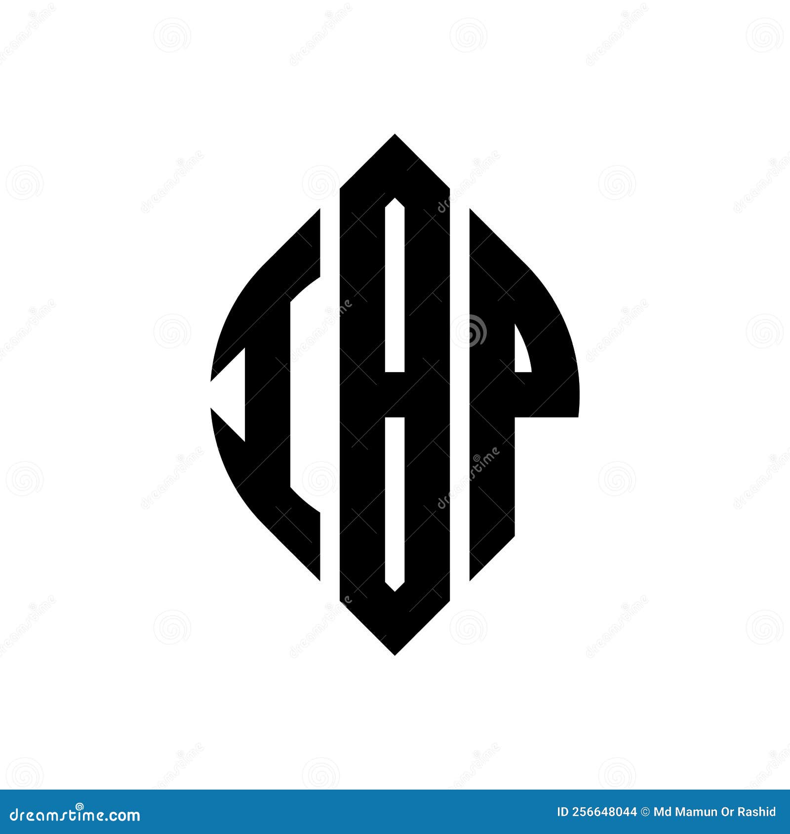 IBP Circle Letter Logo Design with Circle and Ellipse Shape. IBP ...