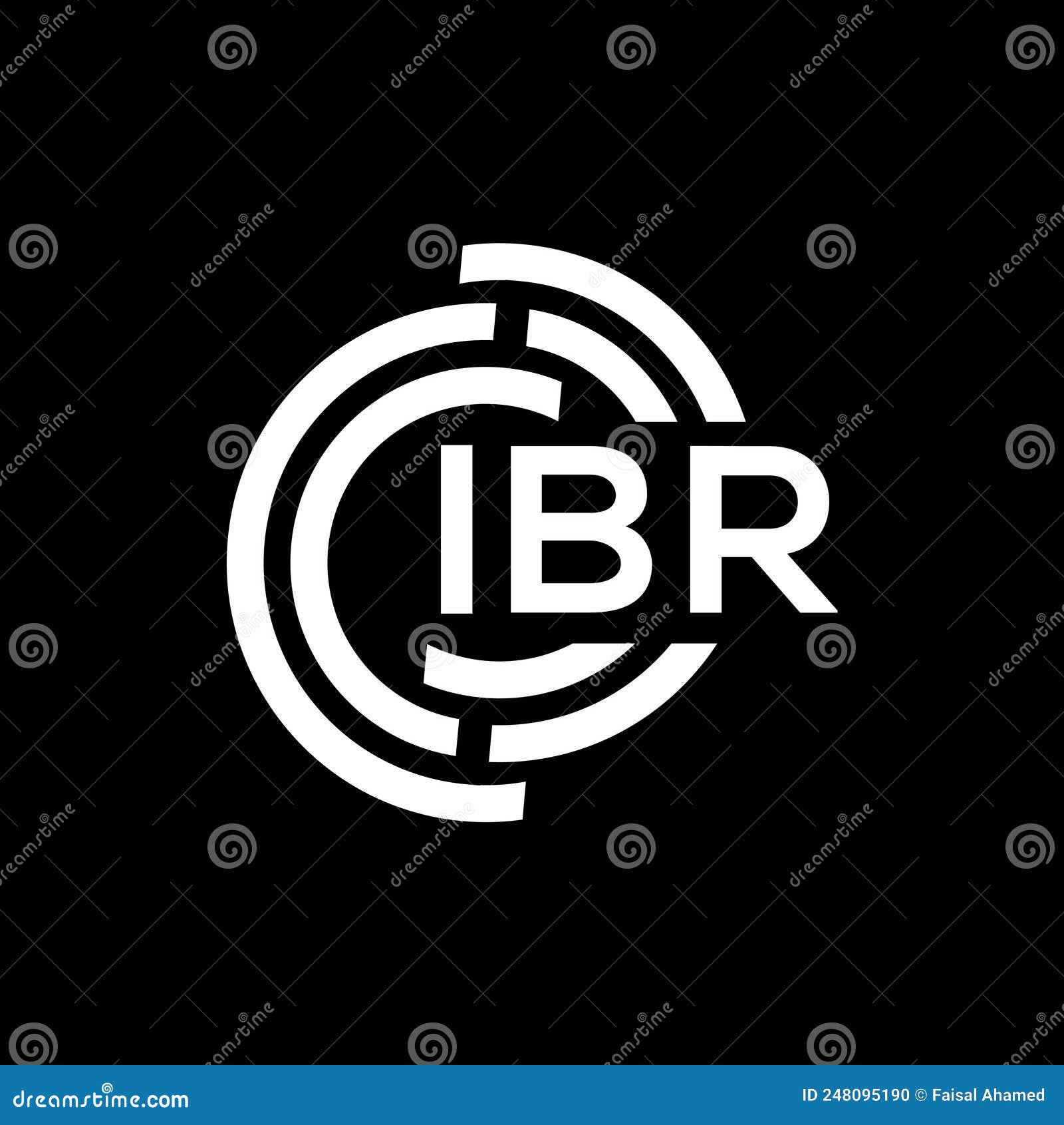 IBR Letter Logo Design on Black Background. IBR Creative Initials ...