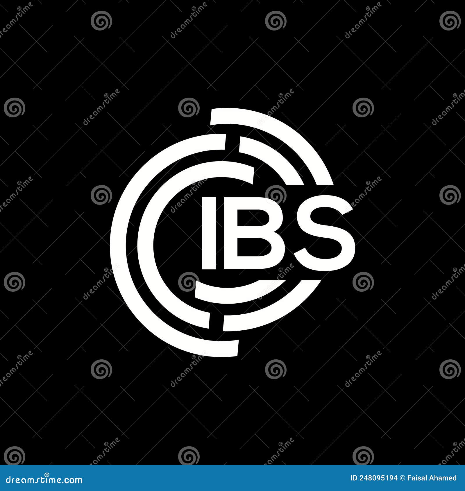 IBS Letter Logo Design On Black Background. IBS Creative Initials ...