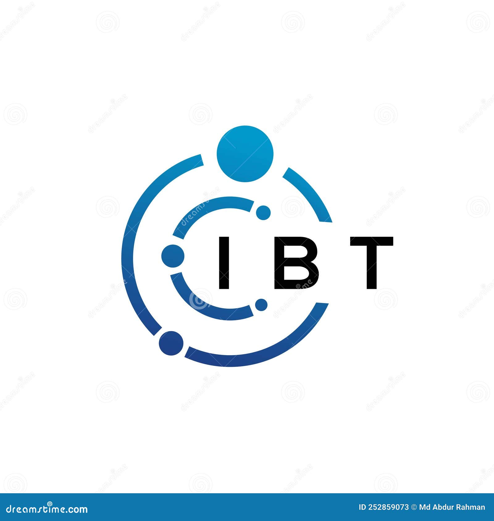 IBT Letter Technology Logo Design On White Background. IBT Creative ...