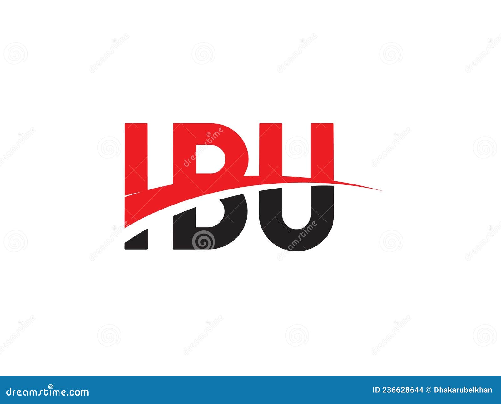 IBU Letter Initial Logo Design Vector Illustration Stock Vector ...
