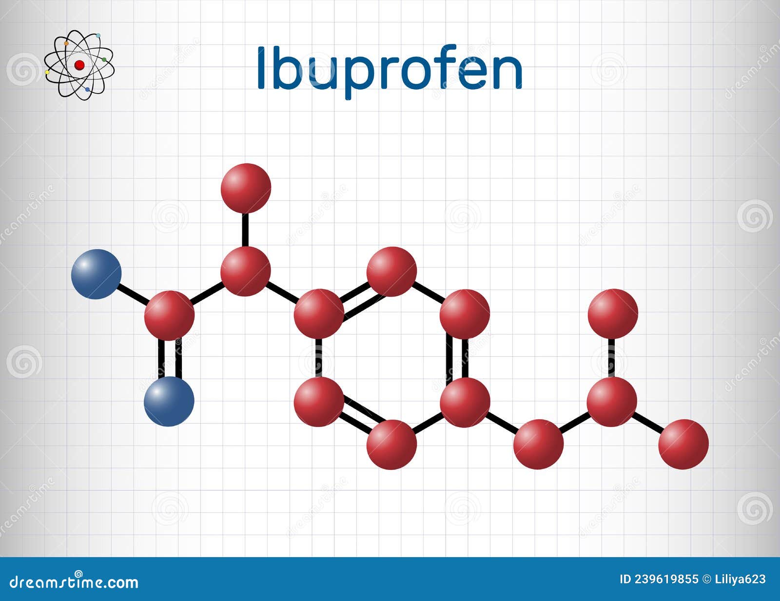Ibuprofen Molecule, Is A Nonsteroidal Anti-inflammatory Drug NSAID Drug ... Ibuprofen Molecule, Is A Nonsteroidal Anti-inflammatory Drug NSAID Drug ...