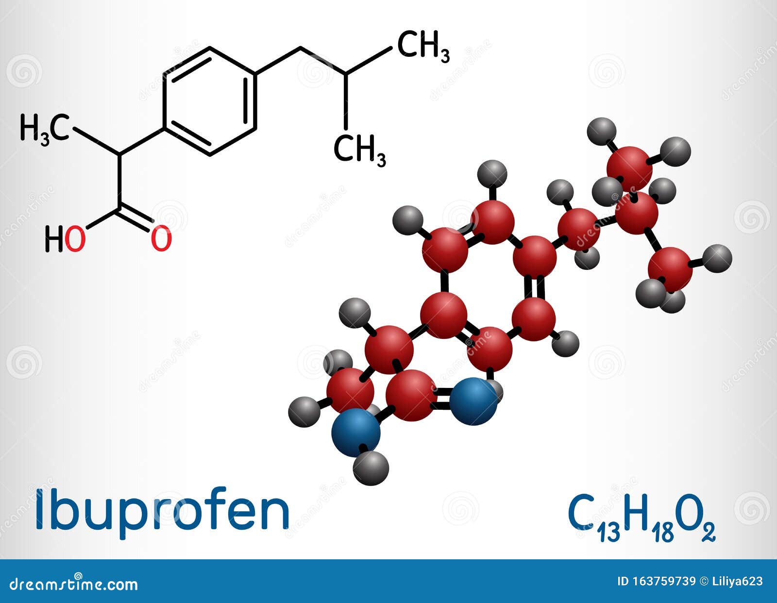 Ibuprofen Molecule, is a Nonsteroidal Anti-inflammatory Drug NSAID Drug ... Ibuprofen Molecule, is a Nonsteroidal Anti-inflammatory Drug NSAID Drug ...