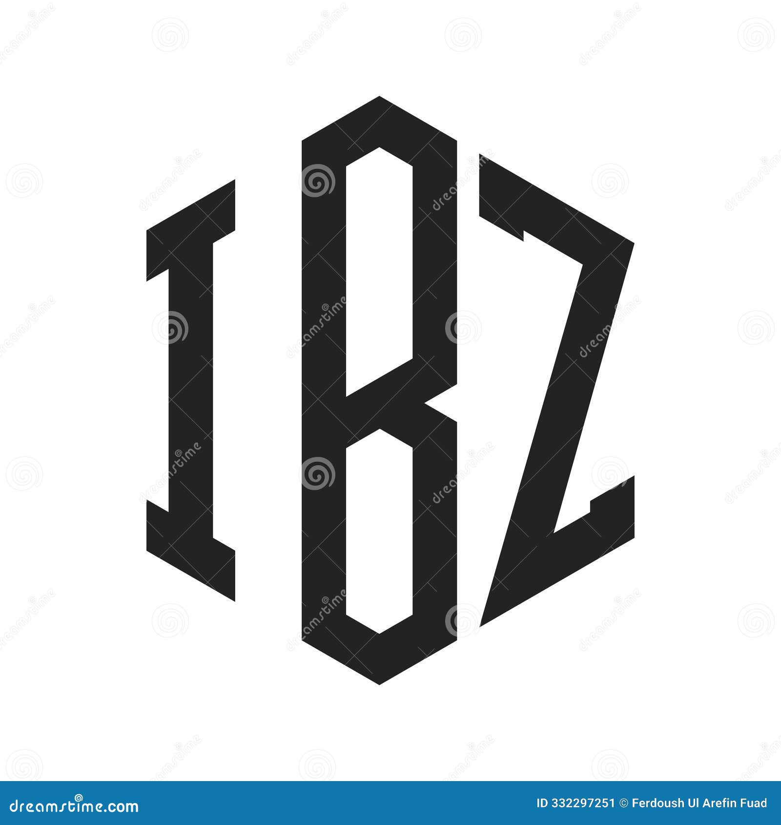 IBZ Logo Design. Initial Letter IBZ Monogram Logo Using Hexagon Shape ...
