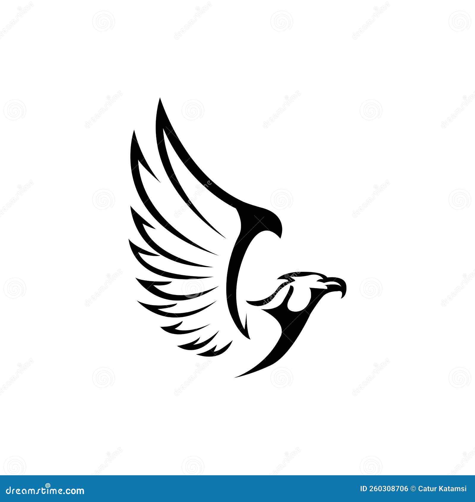 Icône Aigle Logo Conception Vectorielle Illustration Stock ...