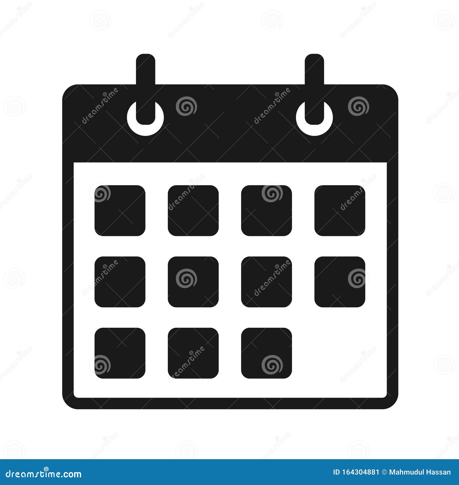 Icône Calendrier, Illustration Flat De Calendar- Vector Illustration de ...