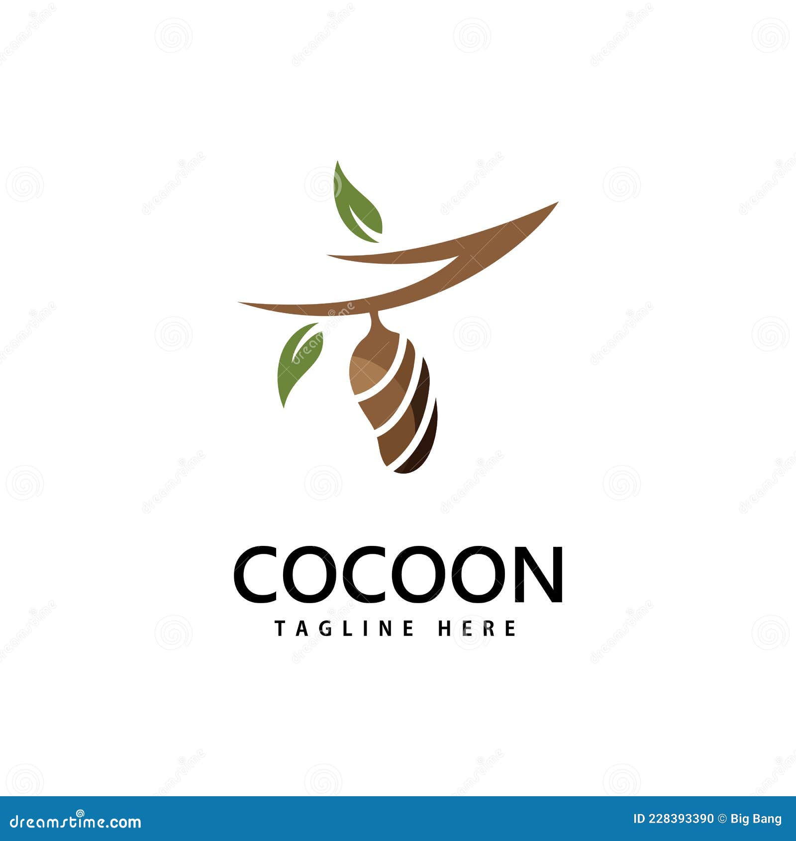 Icône Cocon Logo Vectoriel Illustration Modèle Conception Illustration ...