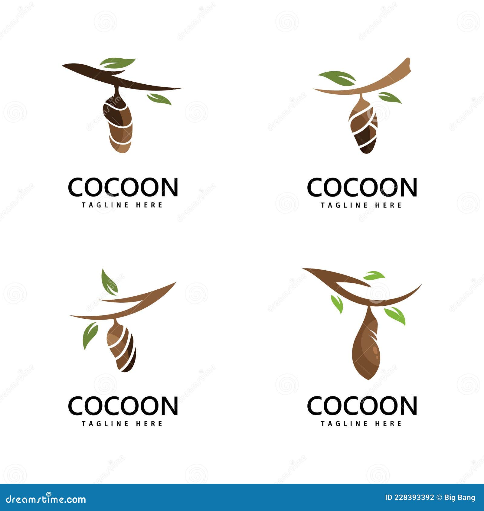 Icône Cocon Logo Vectoriel Illustration Modèle Conception Illustration ...