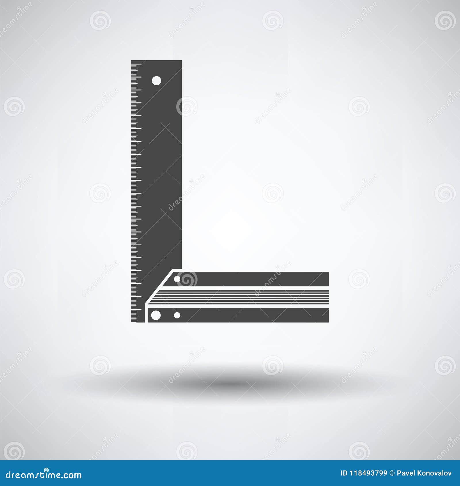 Icône d'équerre illustration de vecteur. Illustration du lame - 118493799