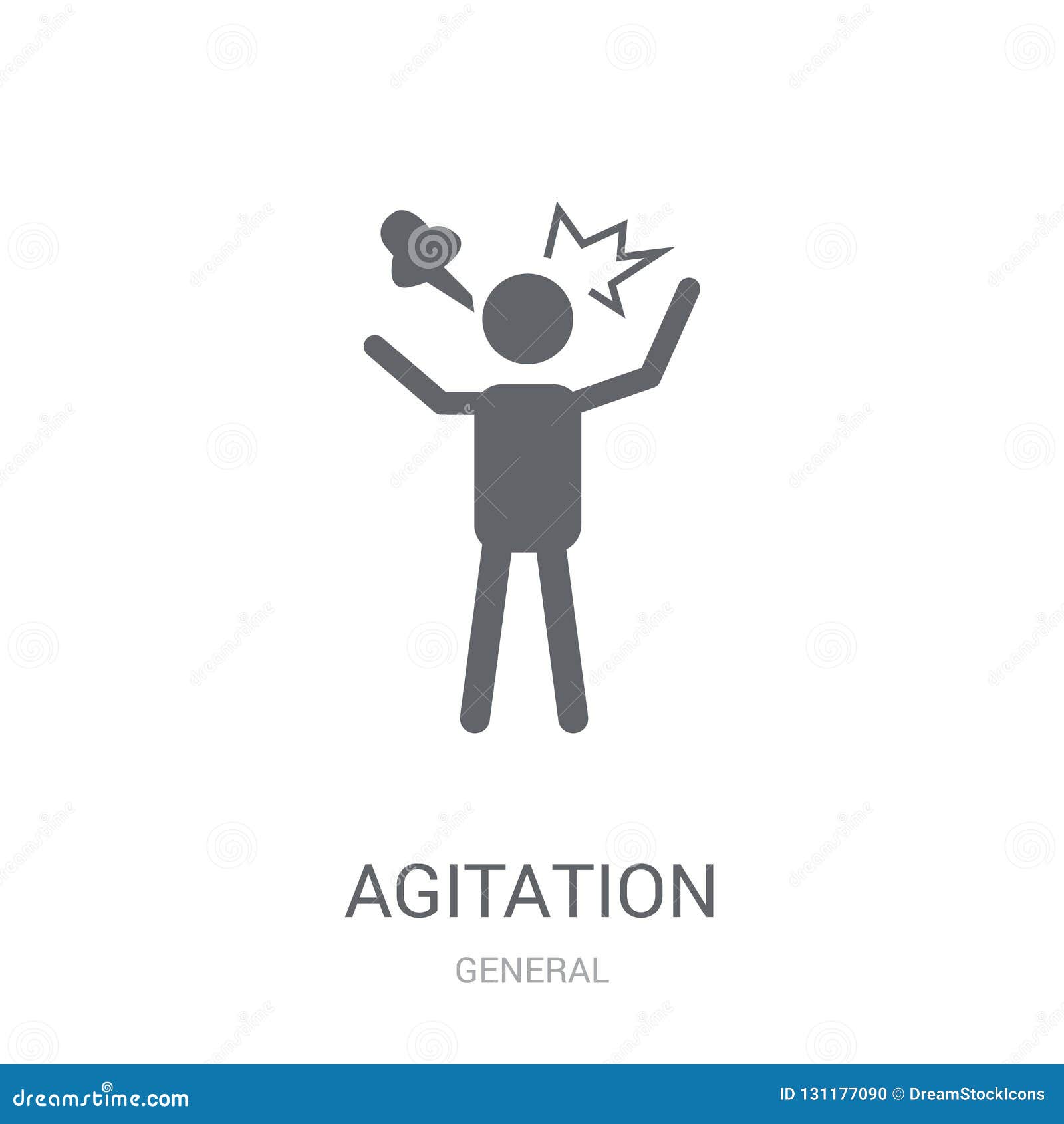 Icône d'agitation illustration de vecteur. Illustration du parlez ...