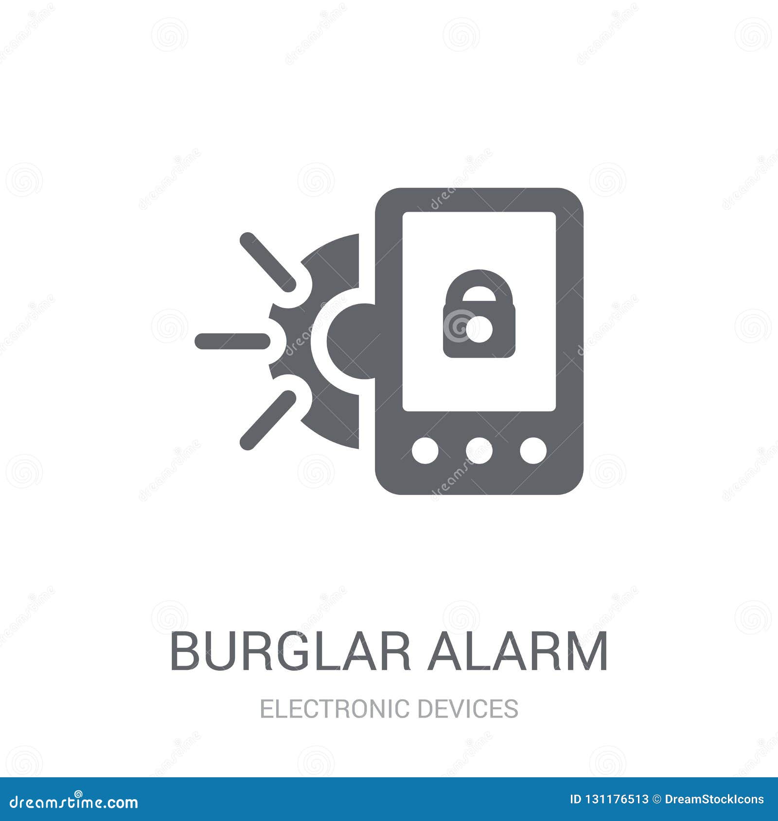 Icône d'alarme illustration de vecteur. Illustration du clé - 131176513