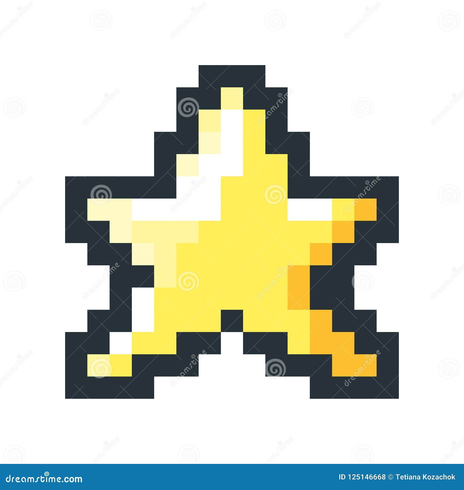 Icône D'art De Pixel D'étoile Illustration de Vecteur - Illustration du ...