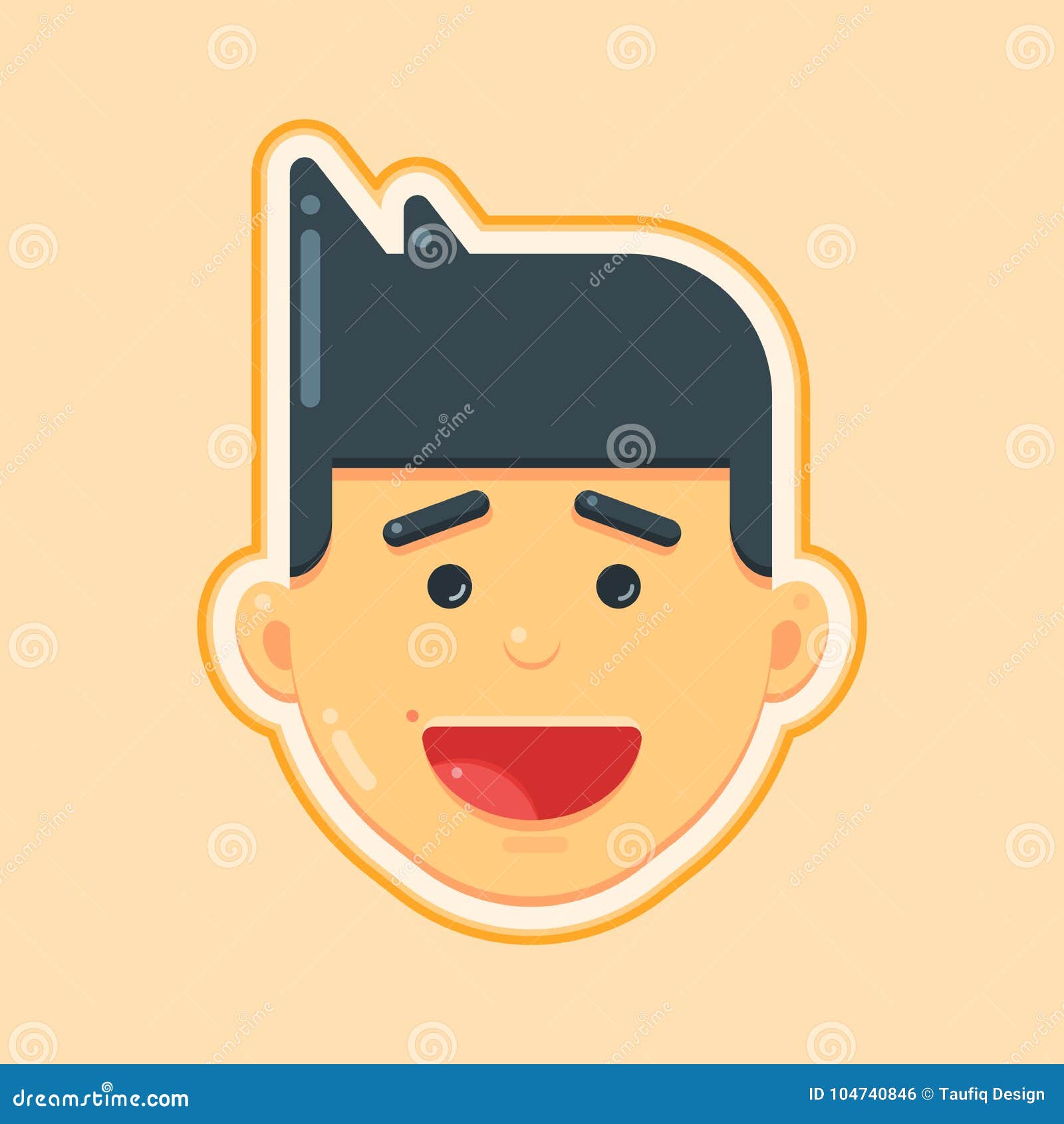 Icône D'avatar De Smiley Face Man Vector Illustration Illustration de ...