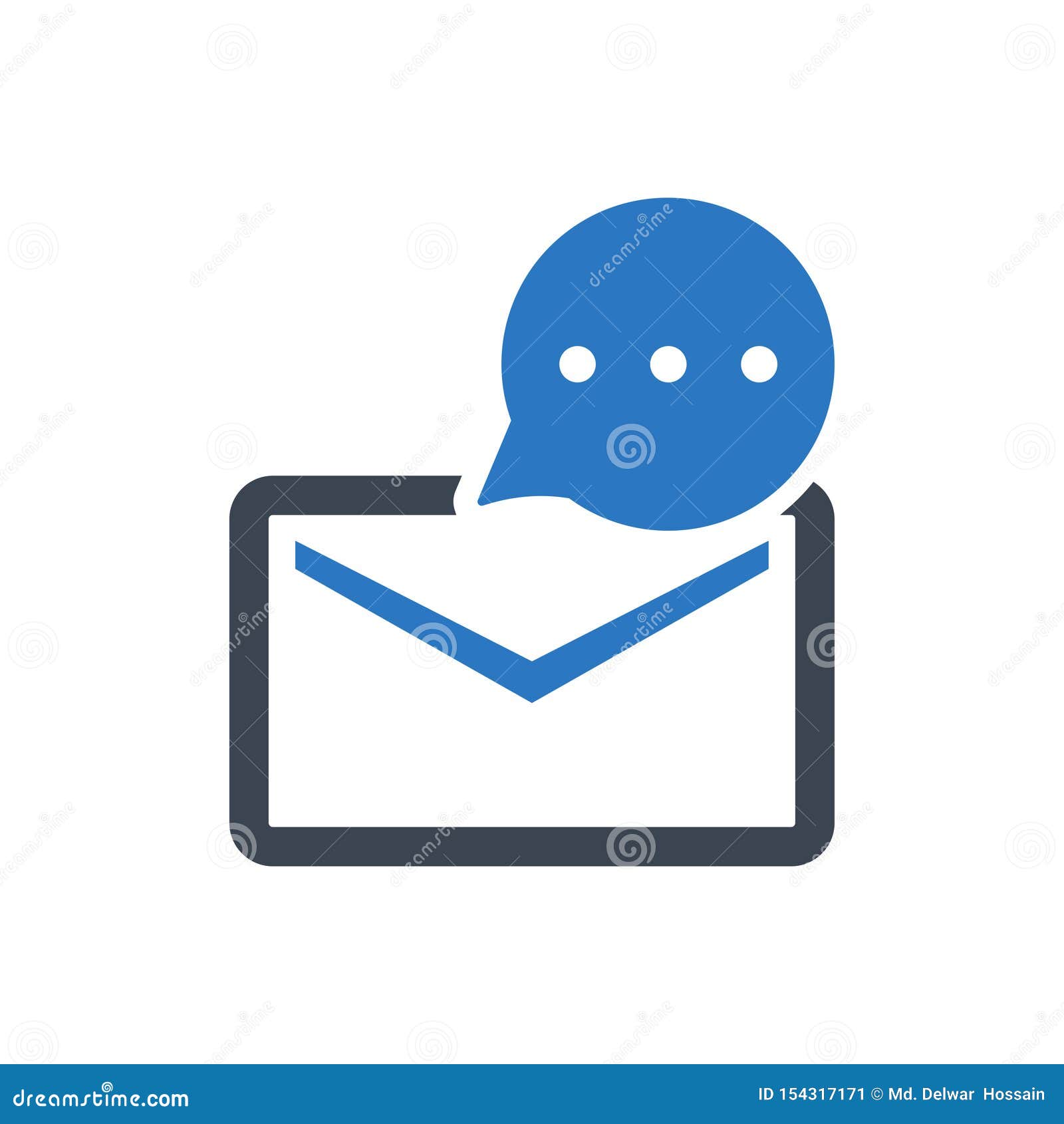 Icône d'avis de courrier illustration de vecteur. Illustration du ...